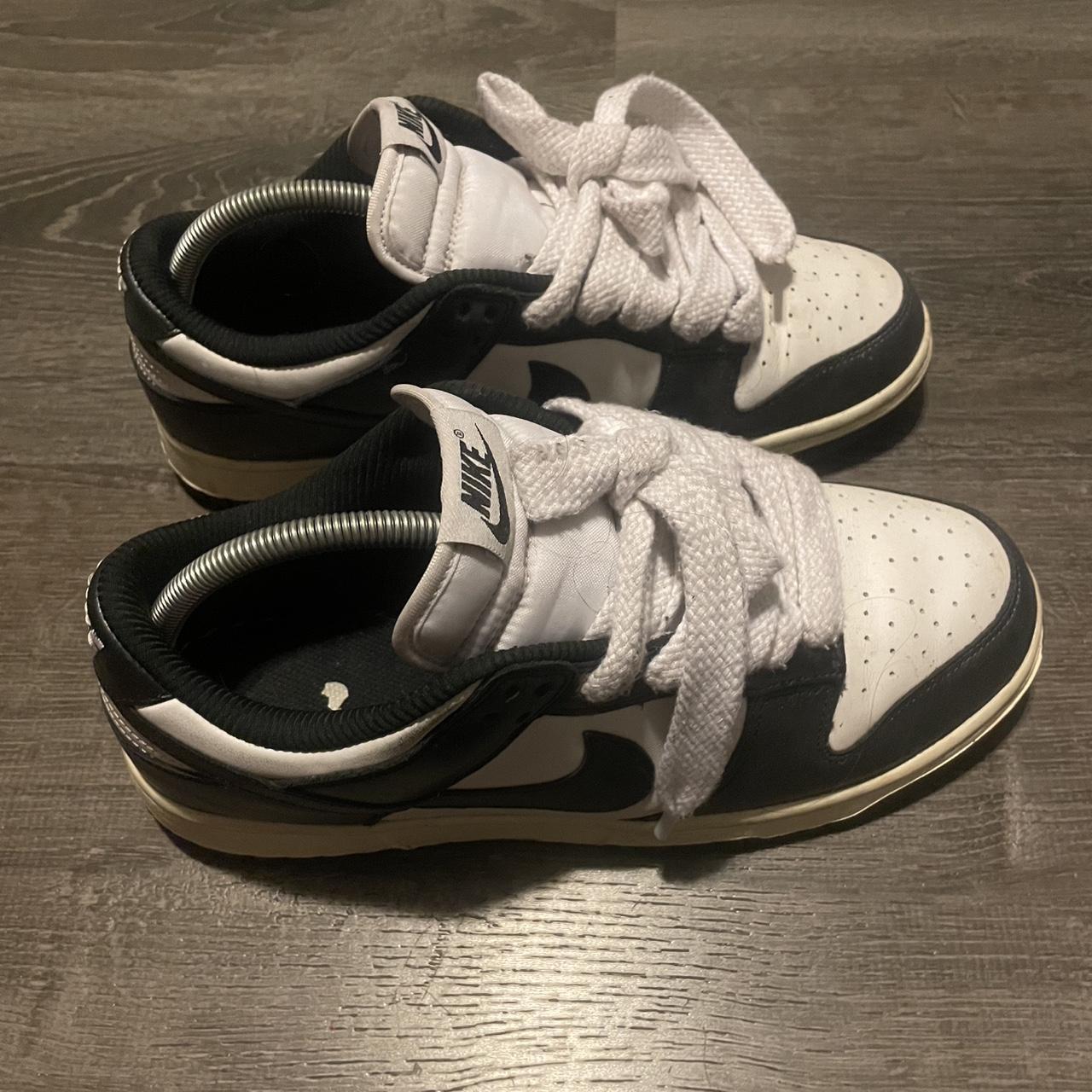 Panda dunks with mihara laces. SIZE 10.5 IN WOMEN.... | Depop