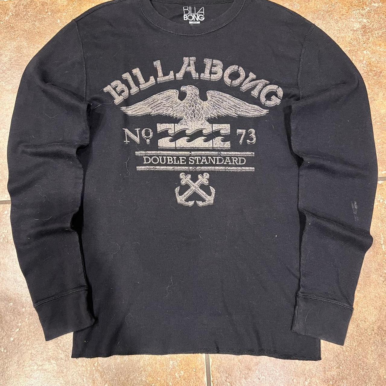modern black billabong long sleeve thermal - Depop