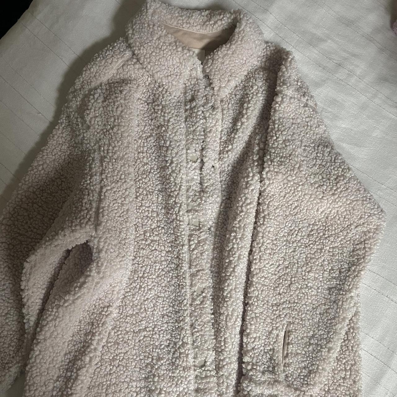 H&M fluffy cream shacket - Depop