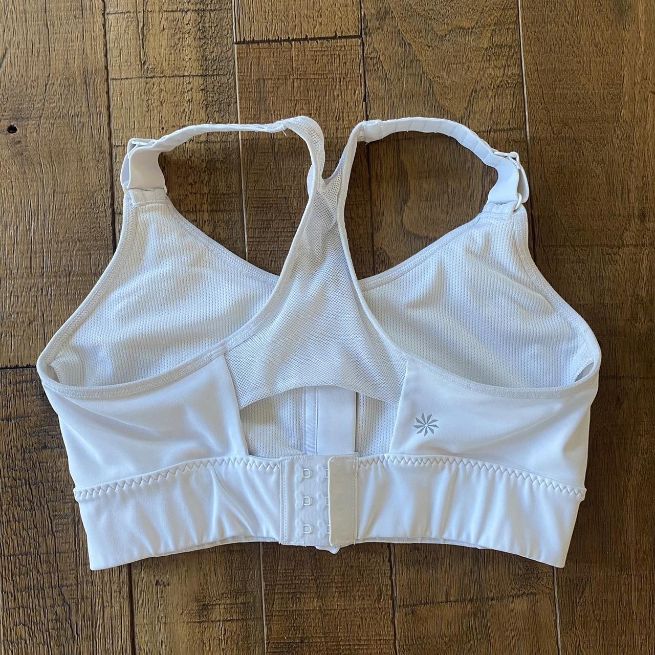 White Athleta sports bra. Size small with adjustable... - Depop