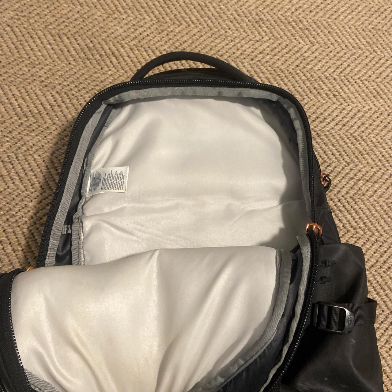 Black North Face recon backpack with rose gold... - Depop