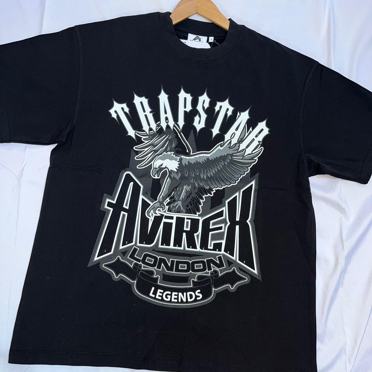 Trapstar x Avirex Flying Eagle T-shirt Black-... - Depop