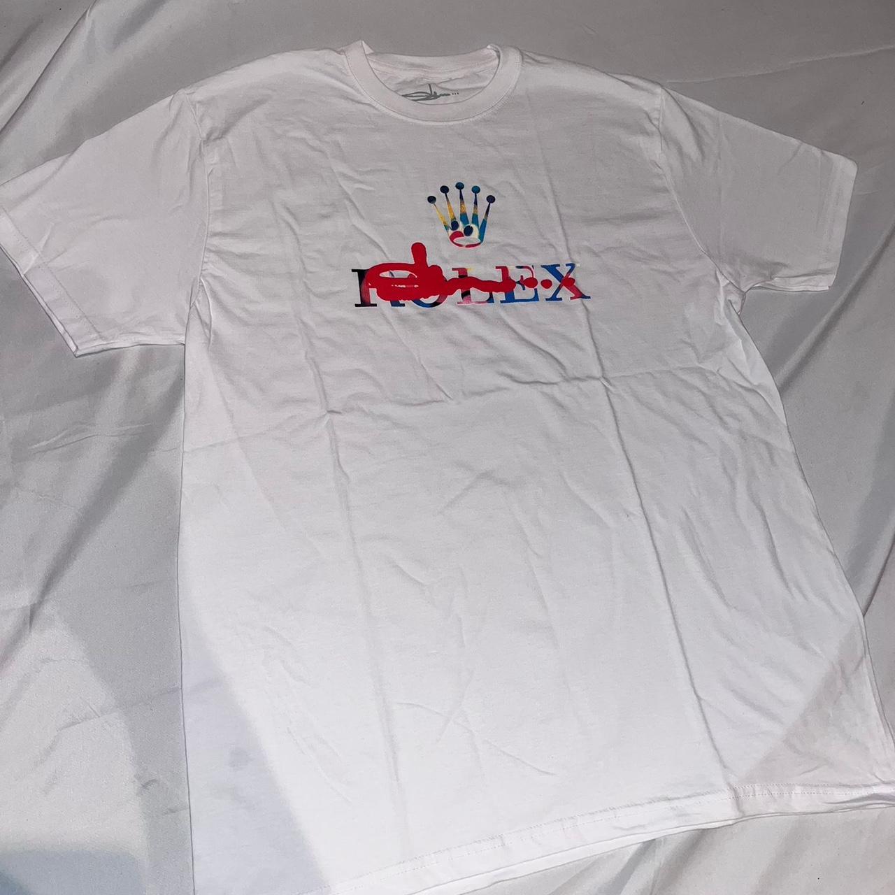 Slawn x Rolex T-shirt (White) - Large Brand new... | Depop