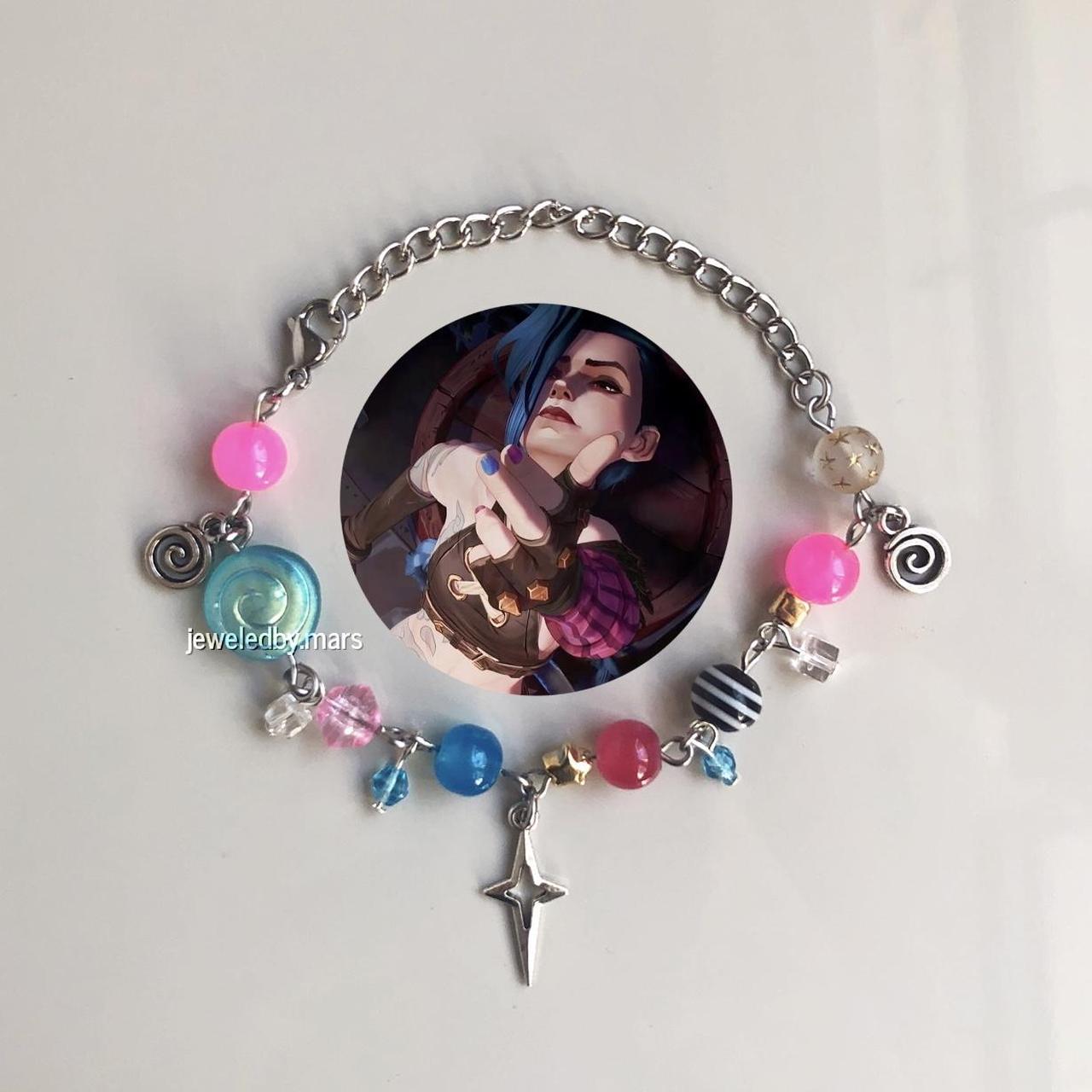 handmade (by me) ‘Jinx’ arcane inspired bracelet... | Depop