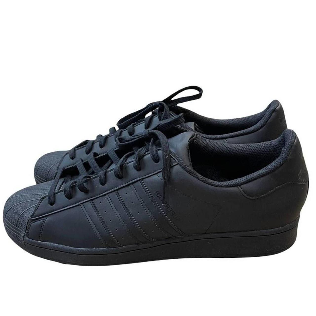 adidas Superstar Shoes Black Mens size 18 leather ... - Depop