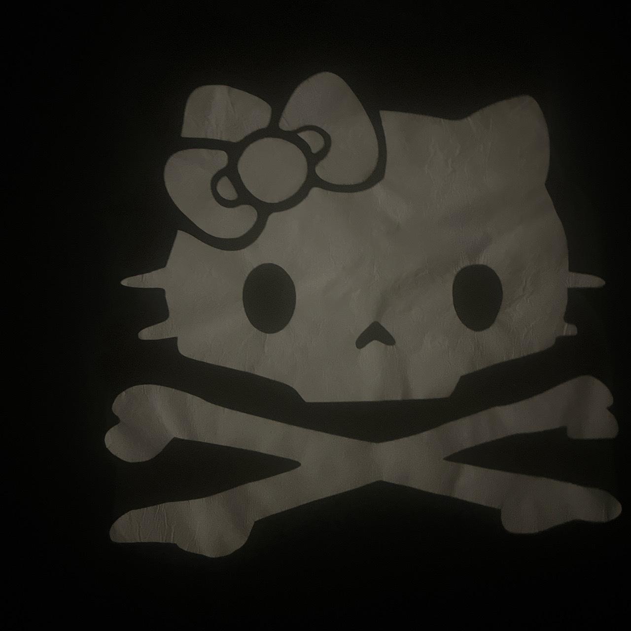 Y2K Men’s Hello Kitty Glow in the dark Tee Worn... - Depop