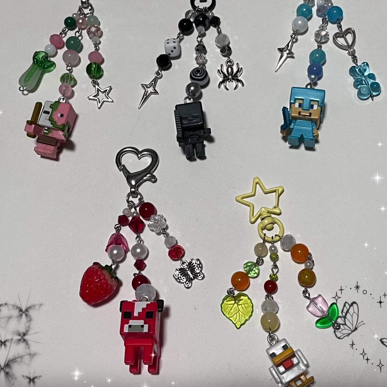 minecraft keychains! only one of each! wither... - Depop