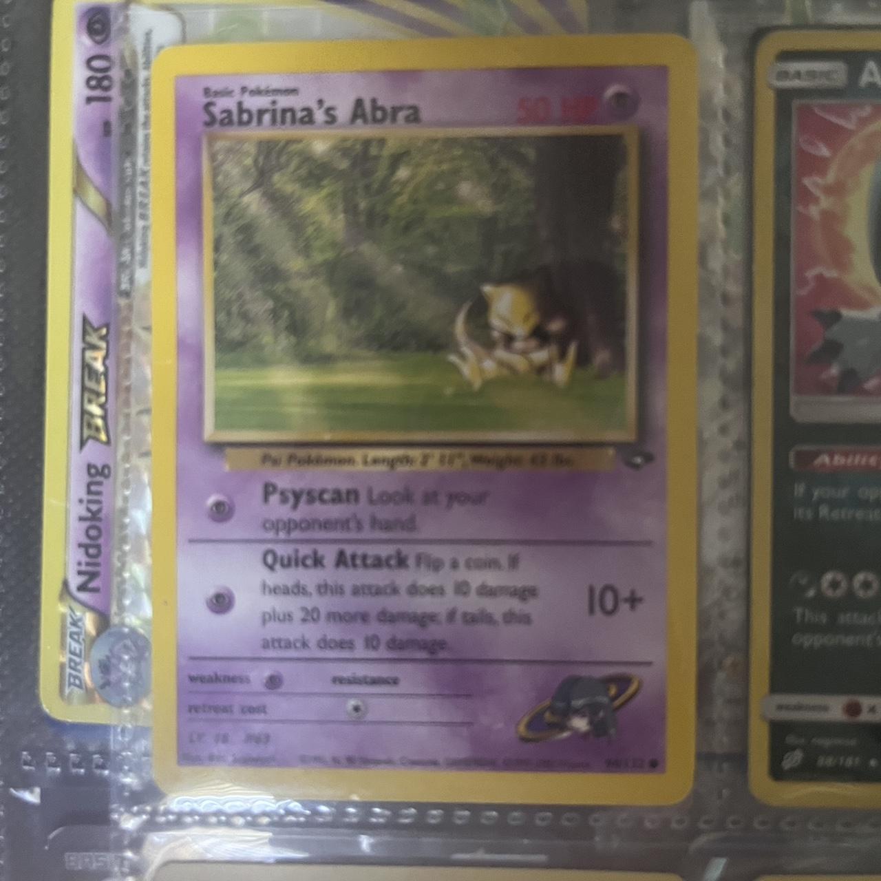 sabrina’s abra card #pokemon #tcg #abra #vintage... - Depop