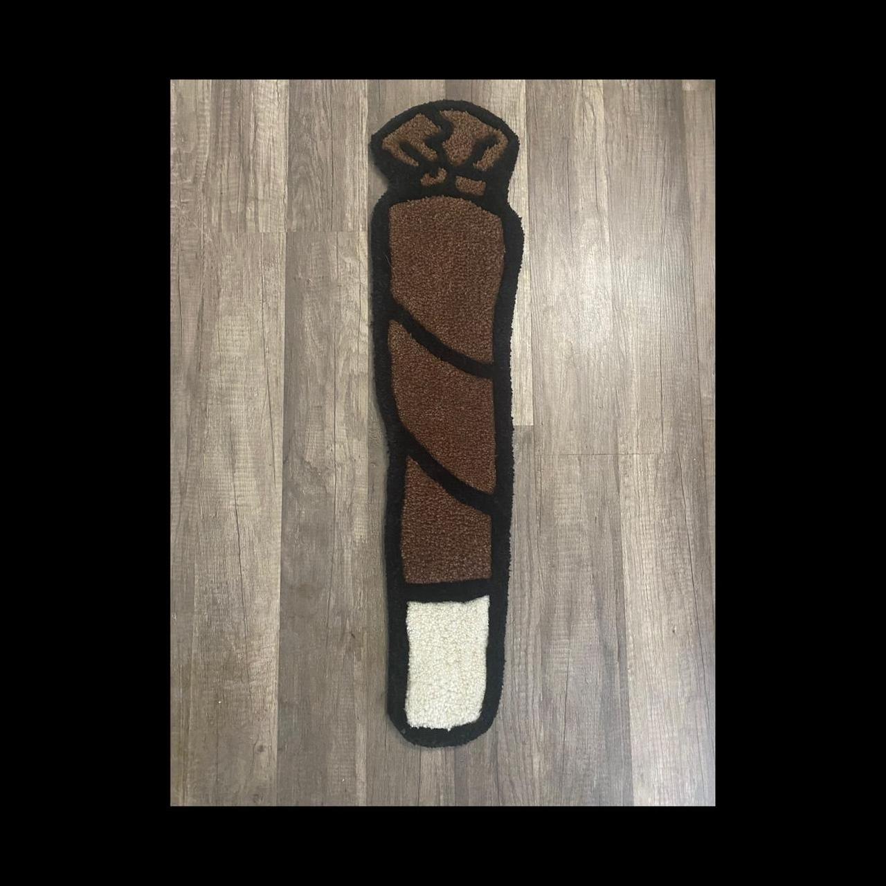 Rolled blunt tufted rug 31x7 This is a homemade... - Depop