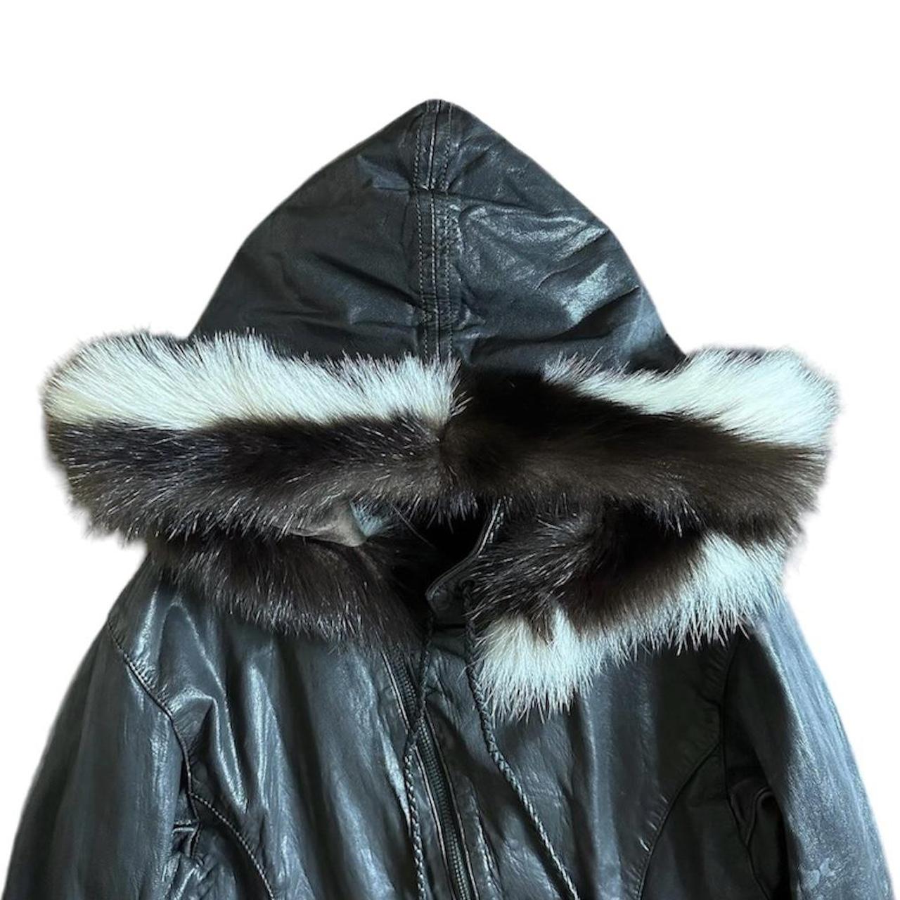 14th Addiction Goat Skin Skunk Fur Jacket size : 1... - Depop