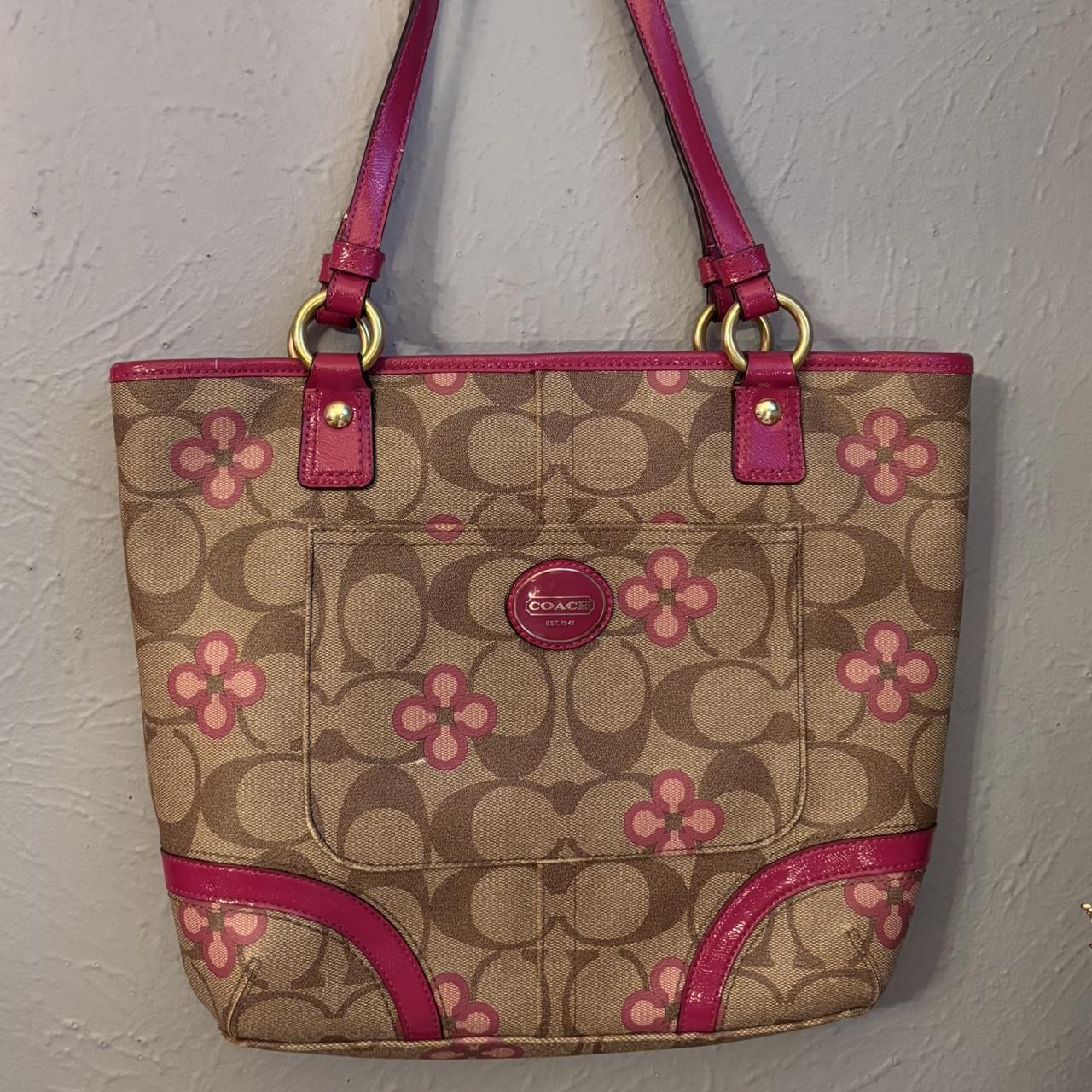 Coach Peyton Clover Spring Flower Blossom Handbag 🩷... | Depop