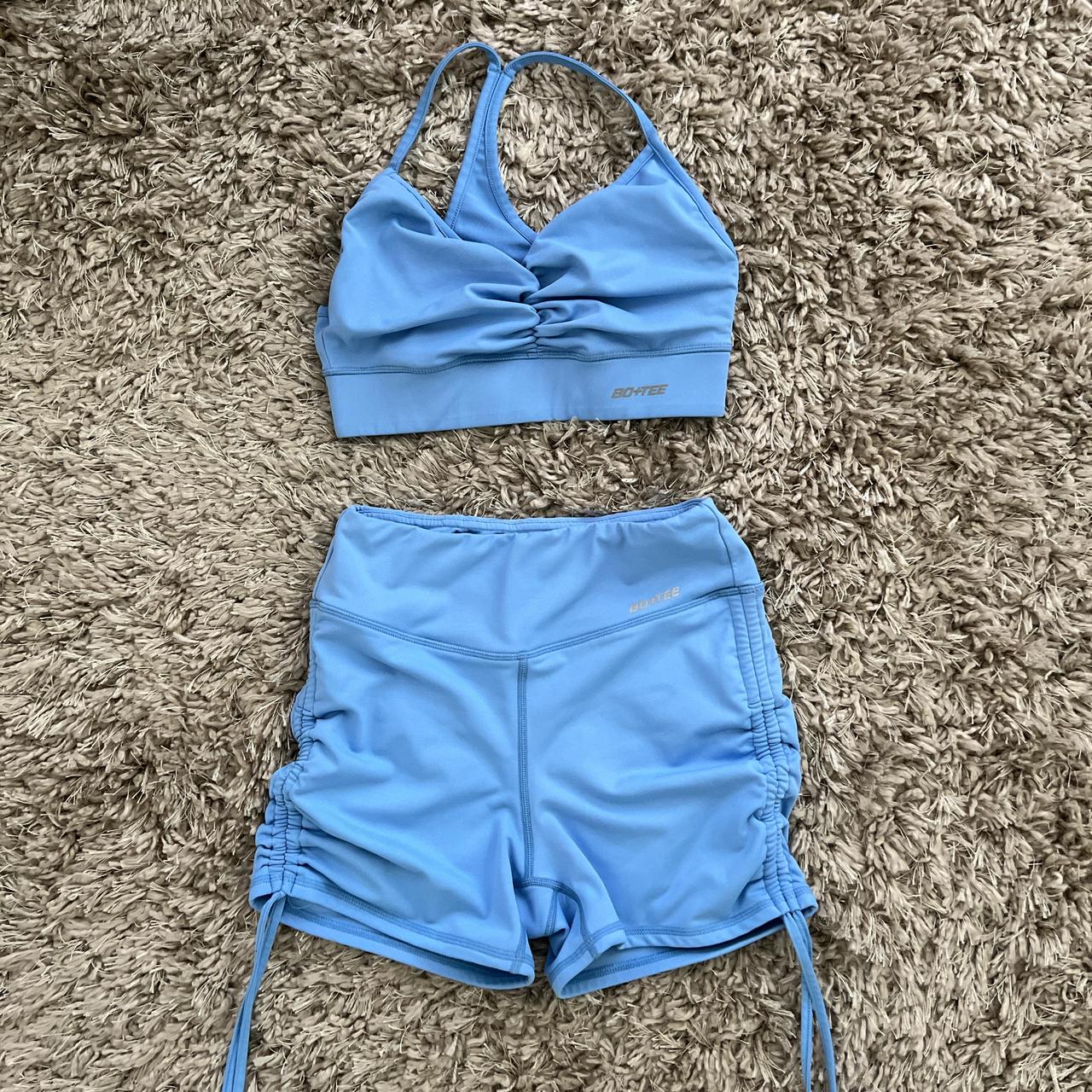 Bo And Tee Blue Set 🩵 Bra Top And Shorts Both Size Depop