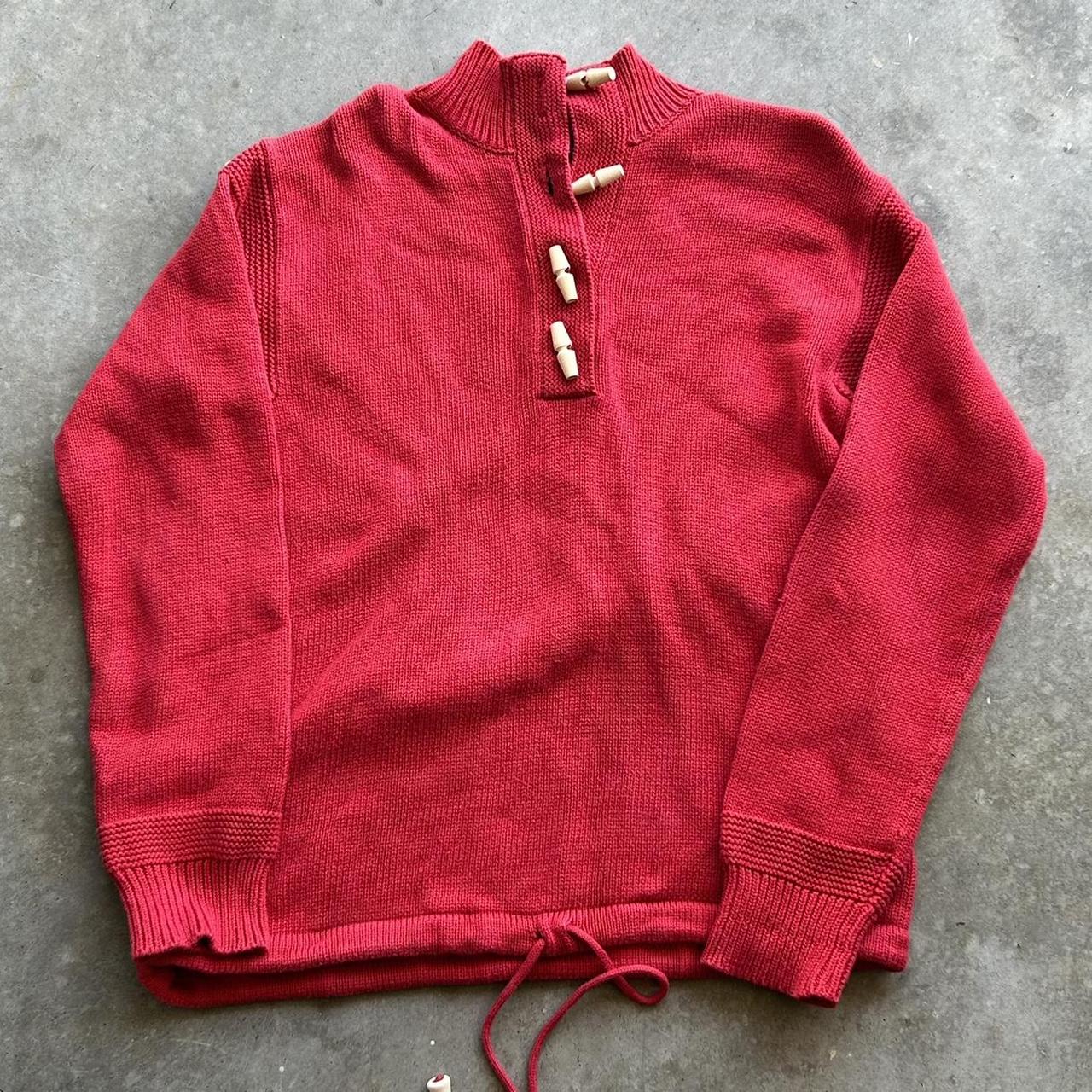 Small Ralph Lauren red sweater Has unnoticeable... - Depop