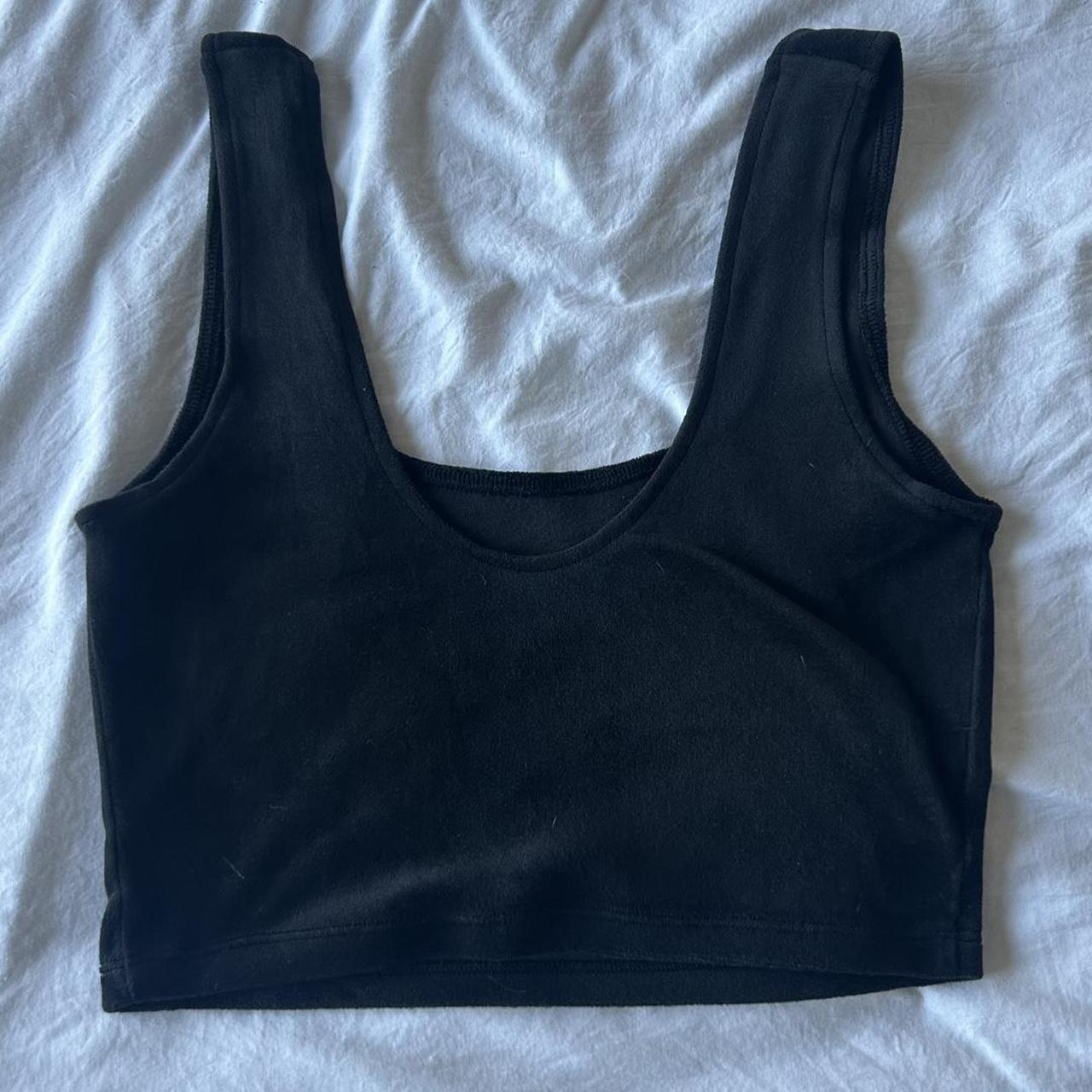 Plain Velvet crop top from Colsie Size:... | Depop