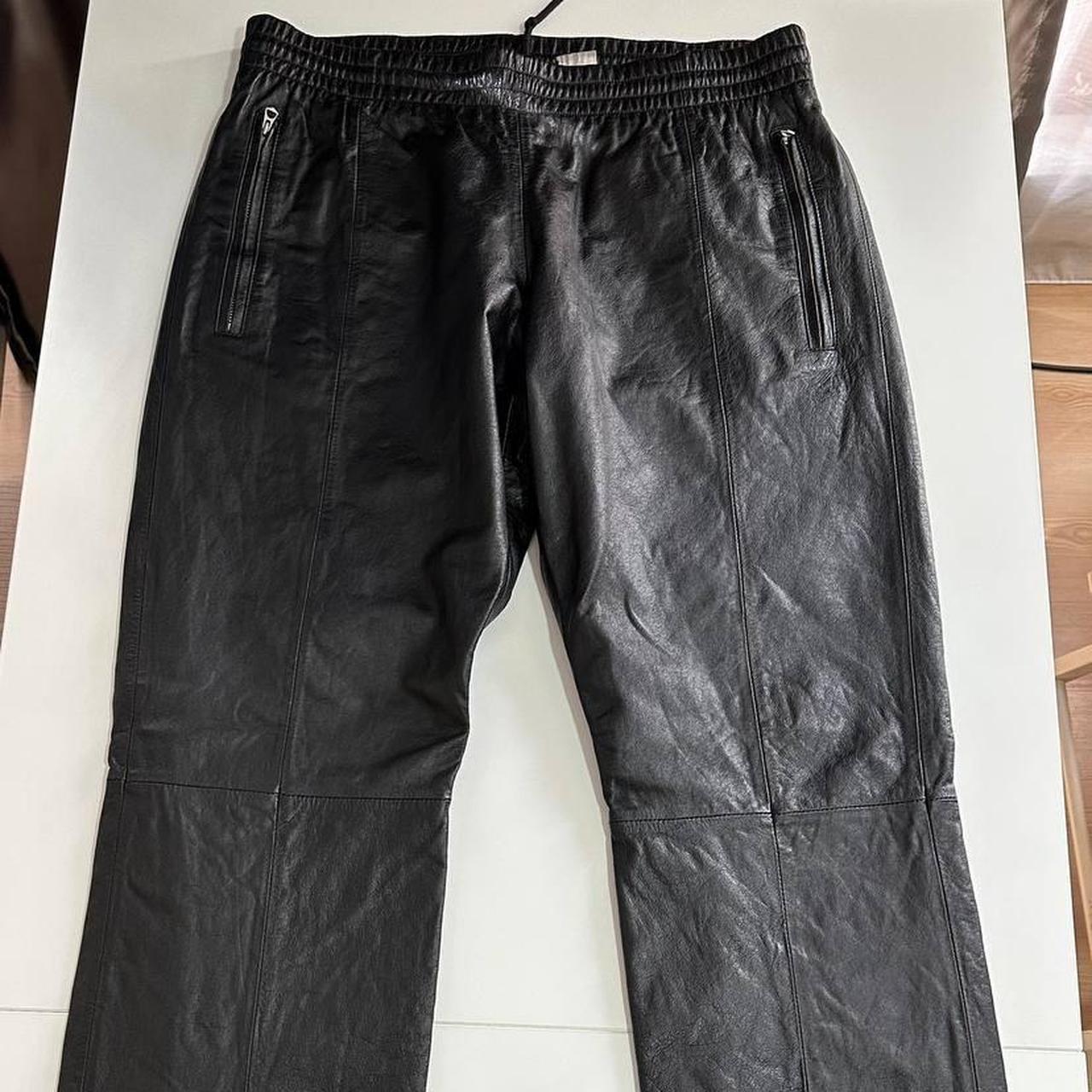 ADIDAS ORIGINALS STRAIGHT LEATHER PANTS - Depop