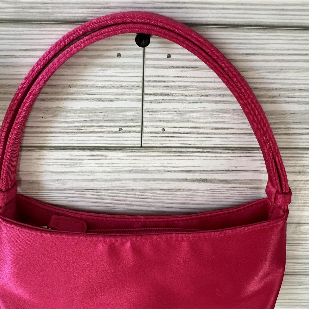 Nylon Fashion Pink mini purse, Zipper closure,... - Depop
