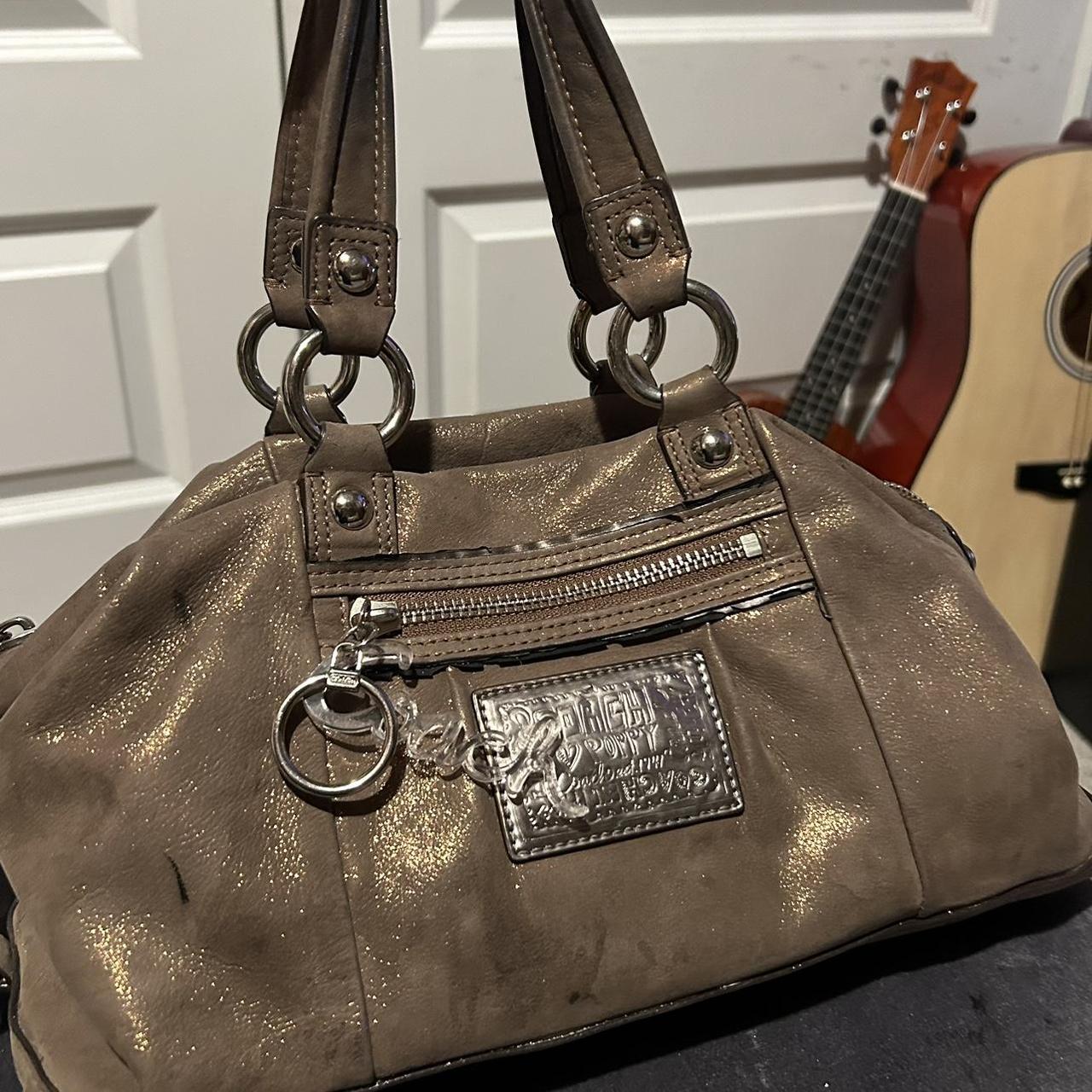leather coach handbag - Depop