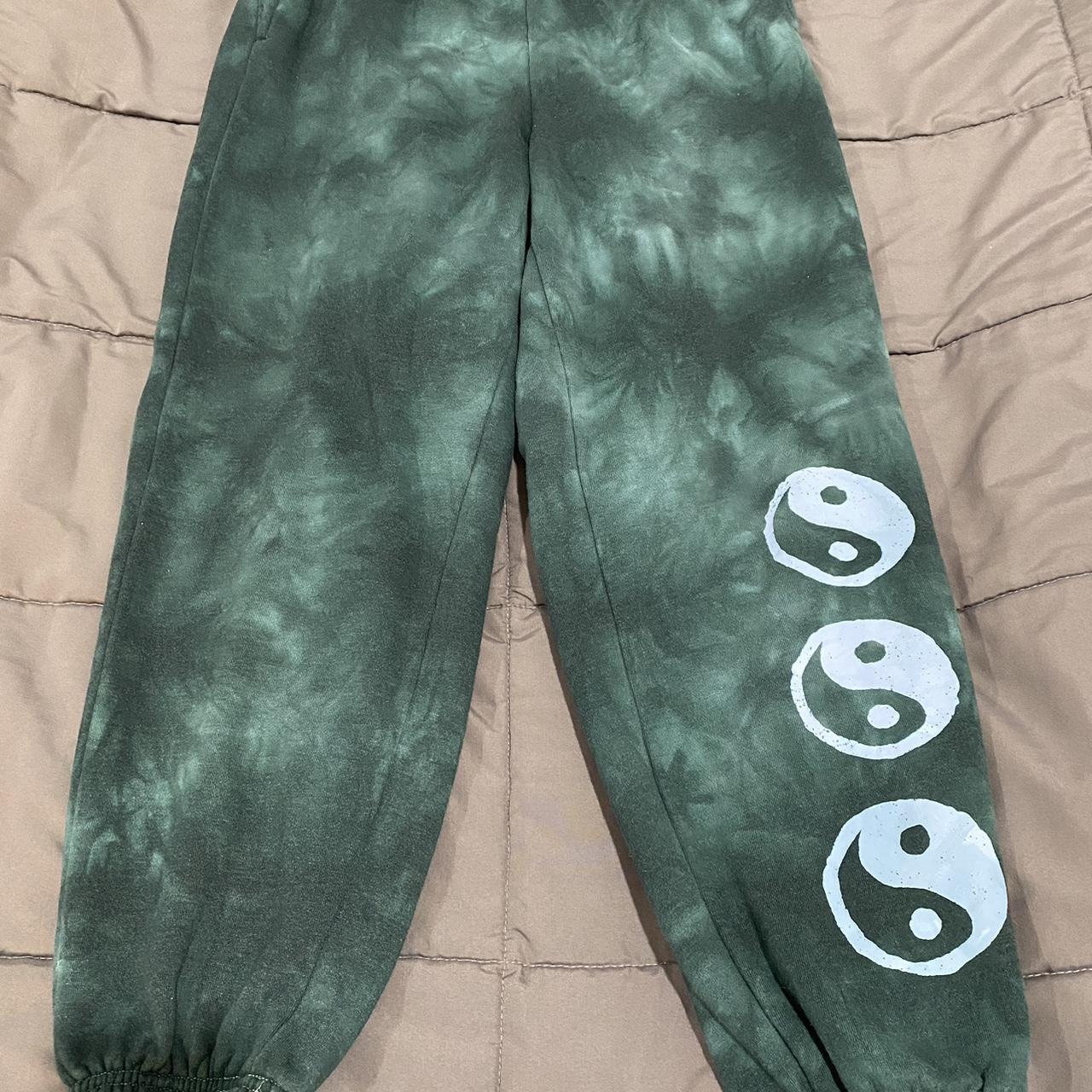 cute green tie dye pacsun sweats | Depop