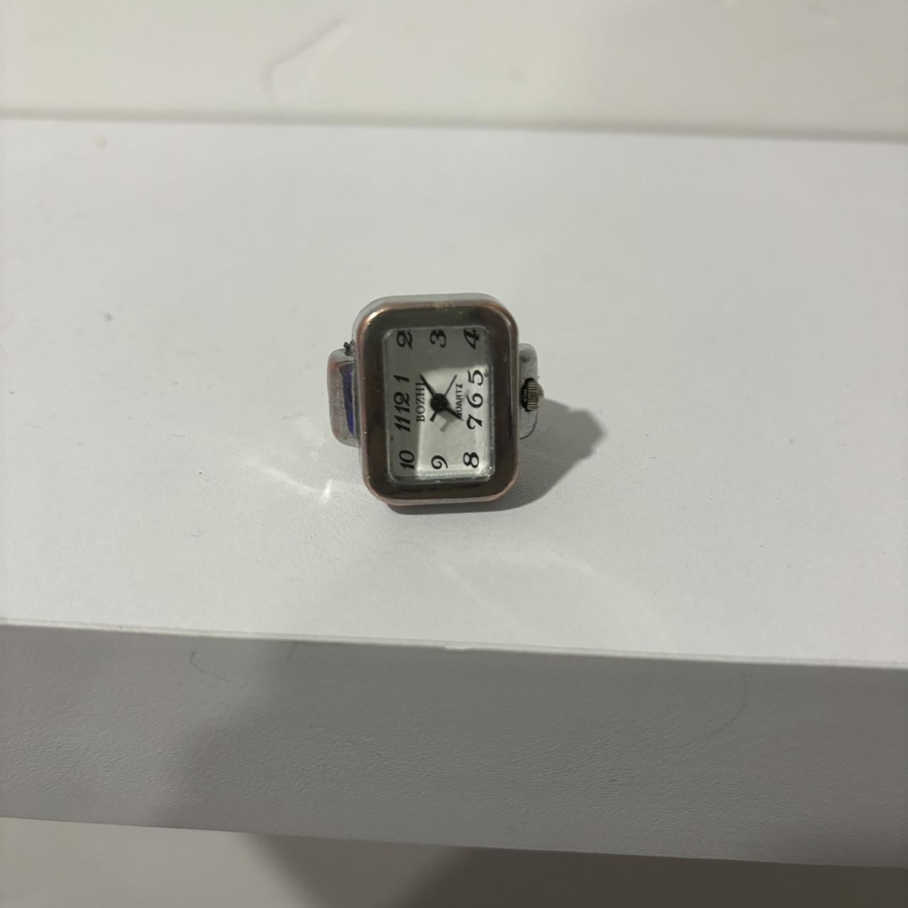 Ring watch Black Finger watch It works, tells the... - Depop