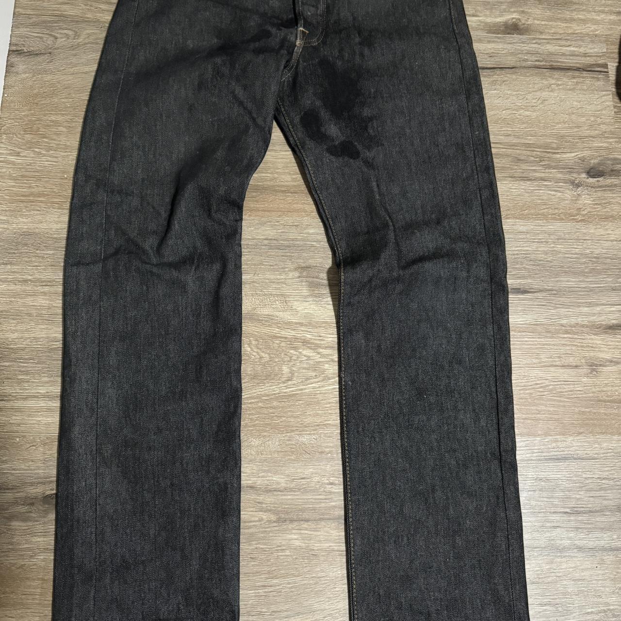 Levis 501 charcoal 32x36 Has stains but can go away... - Depop