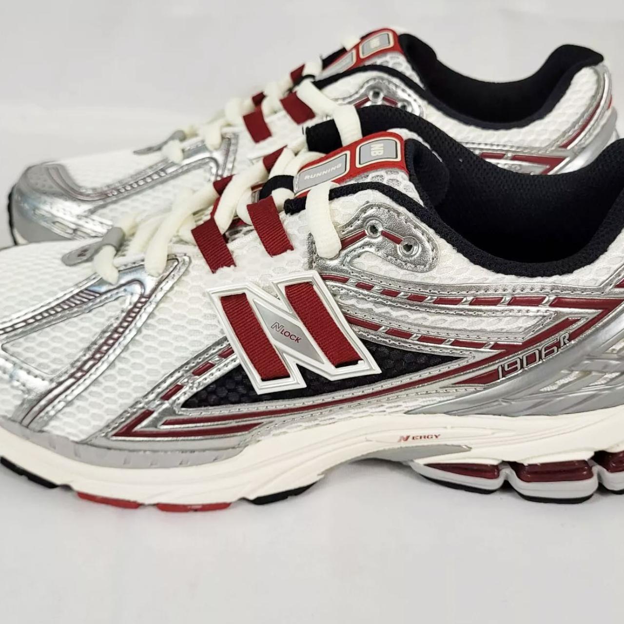 New Balance 1906R Silver Classic Crimson Women's... - Depop