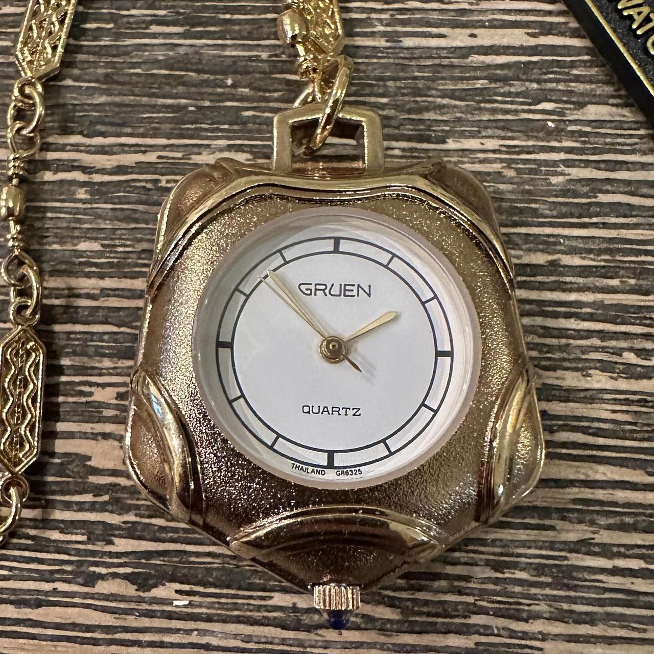 Vtg GRUEN Gold Tone Quartz Analog Clock Women's... | Depop
