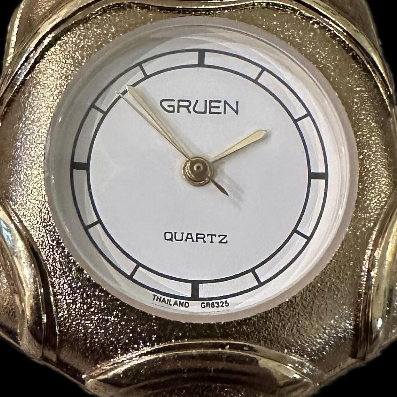 Vtg GRUEN Gold Tone Quartz Analog Clock Women's... | Depop