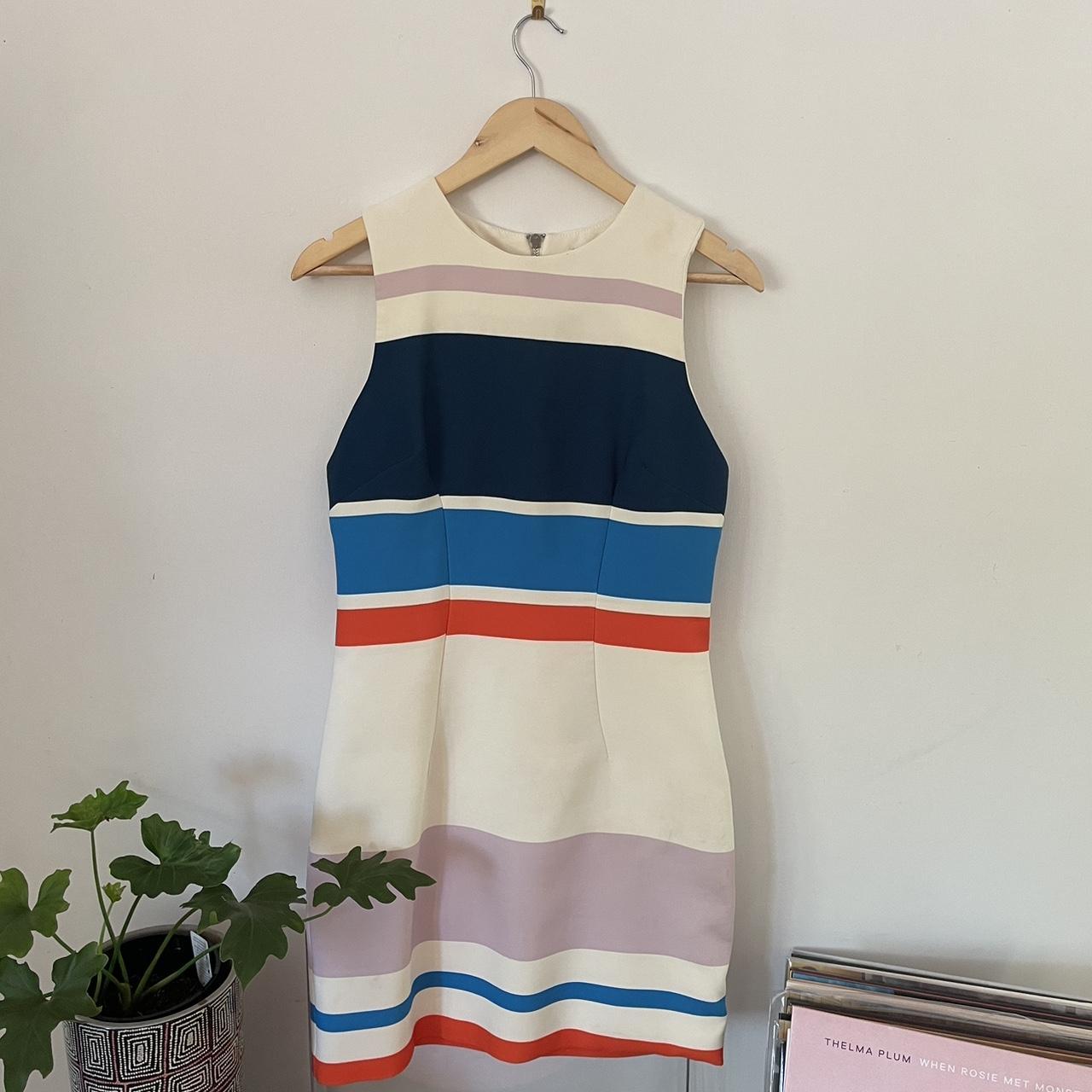 By Johnny dress- white, blue, orange Size... - Depop