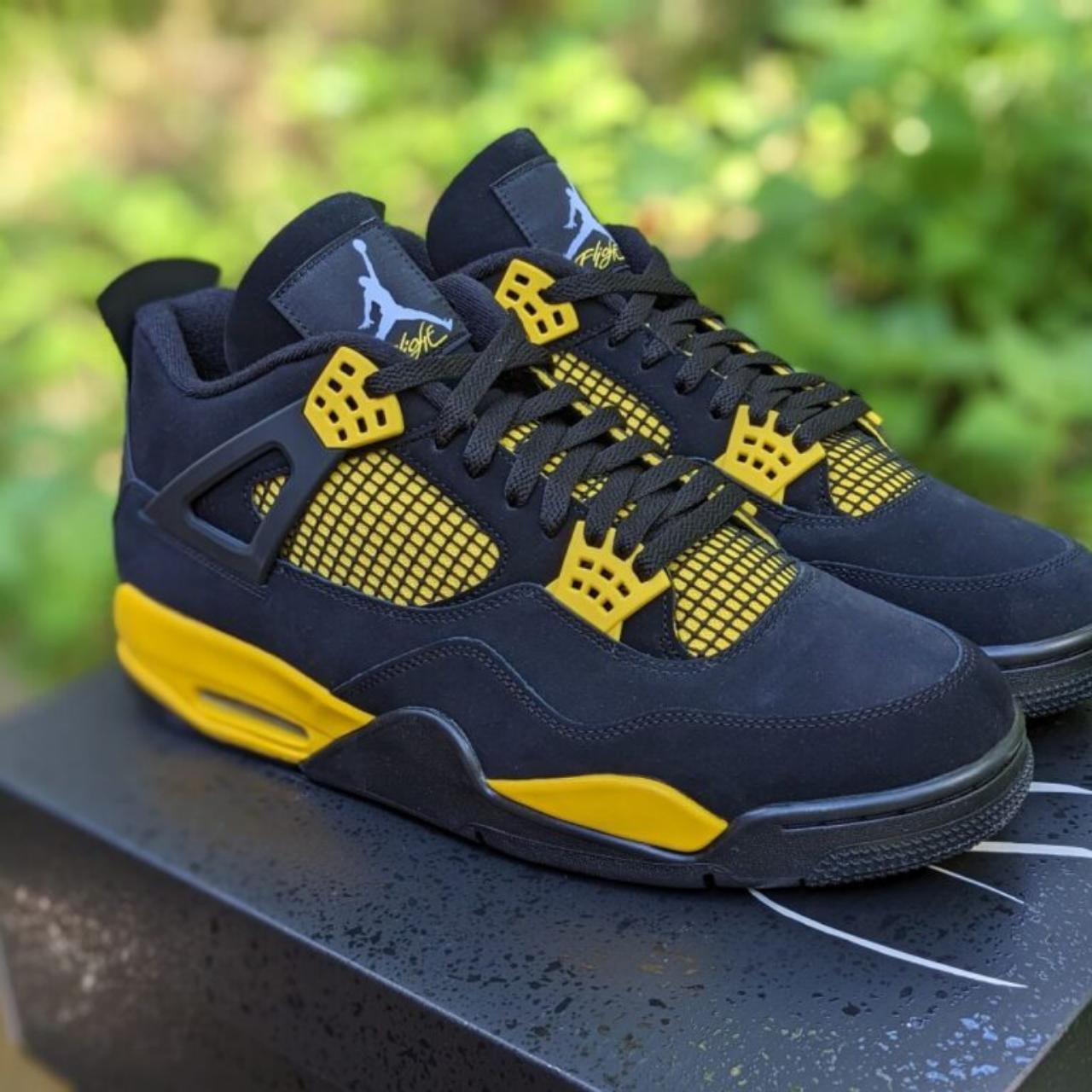 Jordan 4 Yellow Thunder In Multiple Sizes Never Worn... - Depop