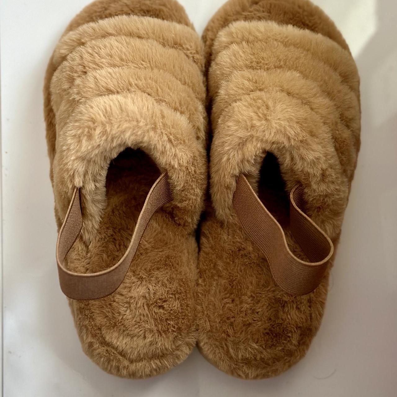 Boo Fluffy Stripe Slipper This item is brand new... - Depop