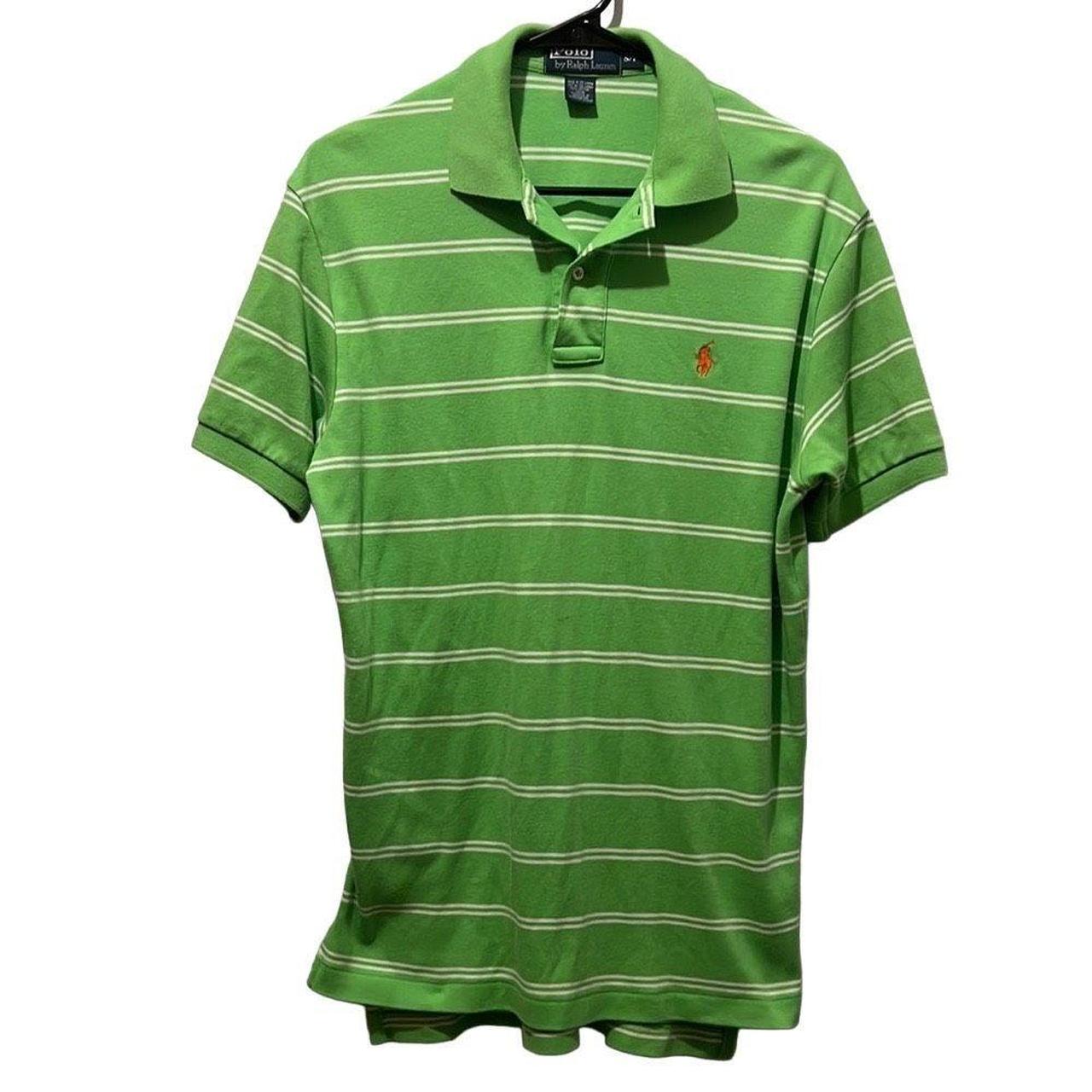 Polo by Ralph Lauren men’s small green striped polo... - Depop
