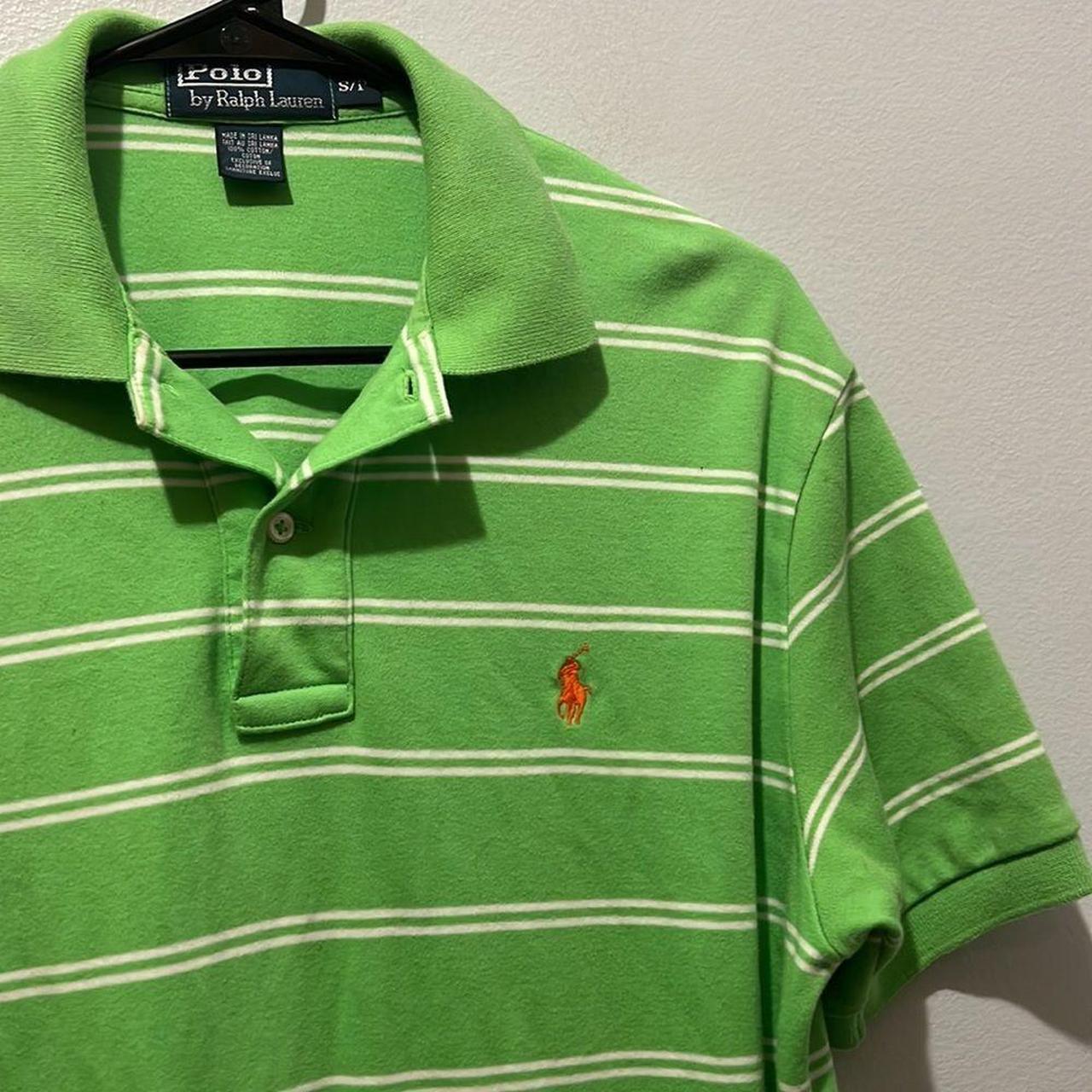 Polo by Ralph Lauren men’s small green striped polo... - Depop