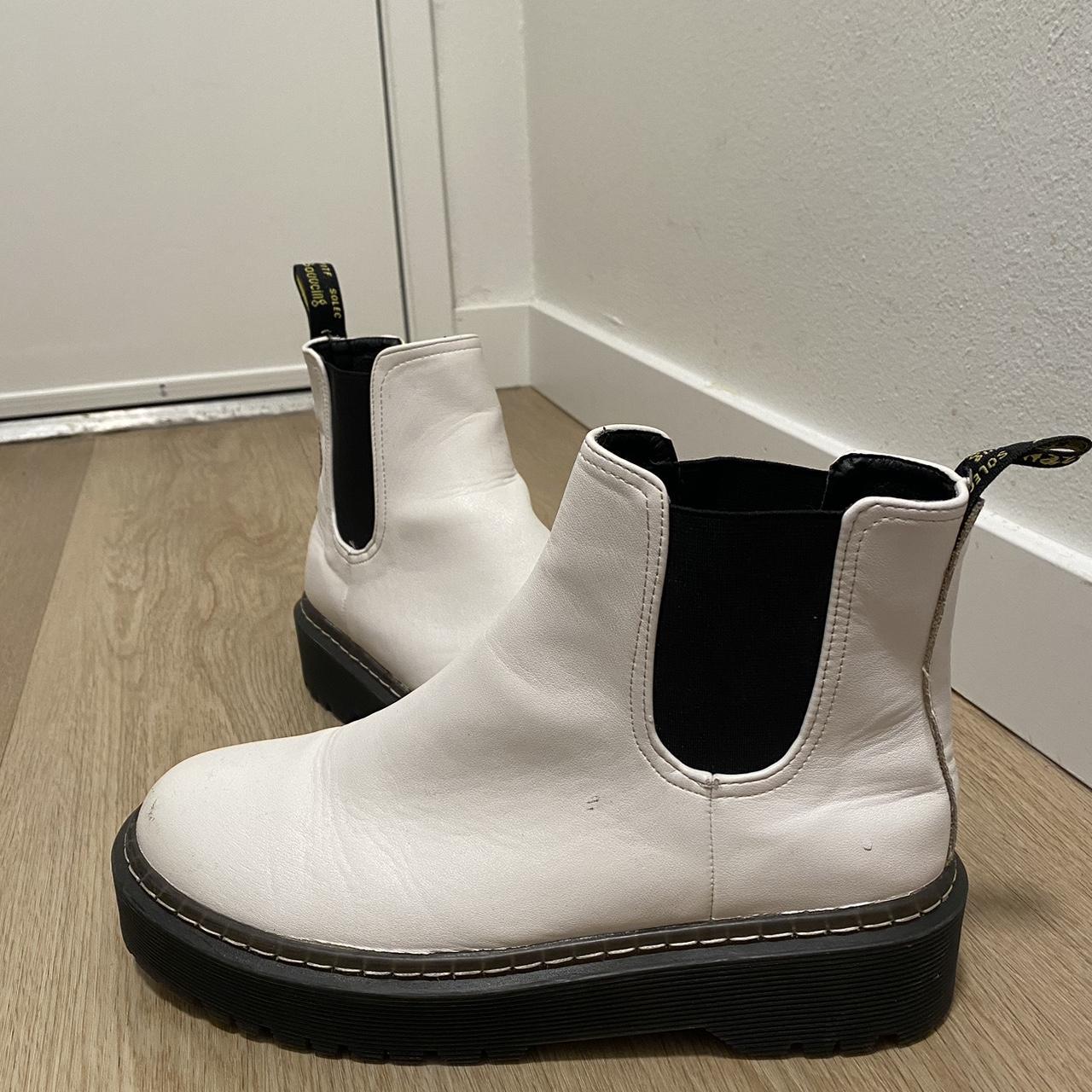 Doc Marten dupes heavy work boot white - Depop