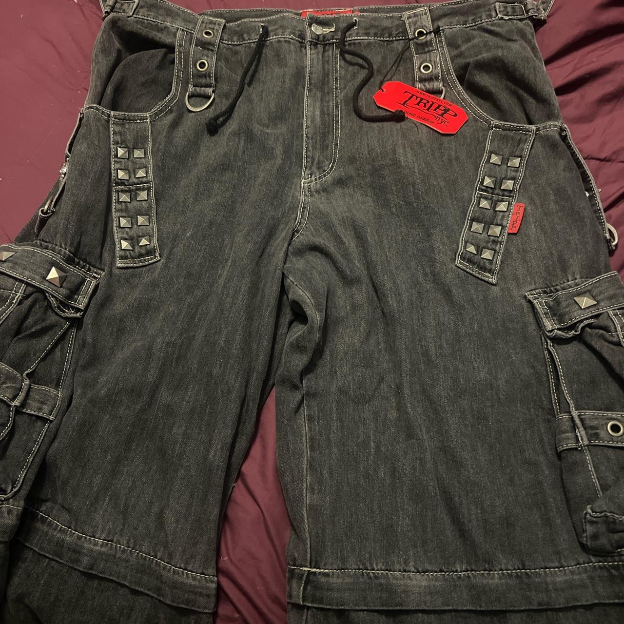 Brand New Tripp NYC Lock Up Black Denim Size XXL... - Depop