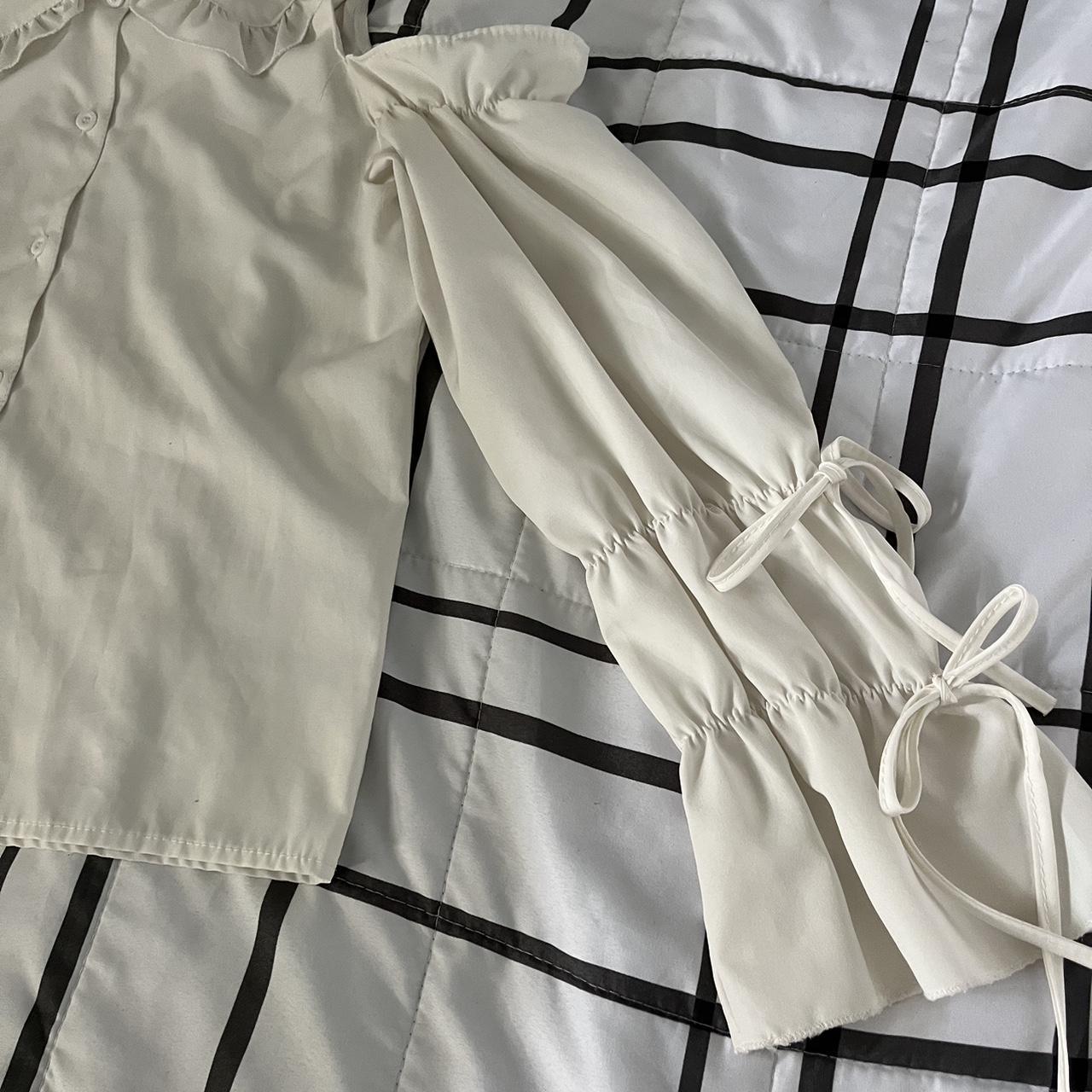 aliexpress kawaii cold shoulder blouse asia size... - Depop