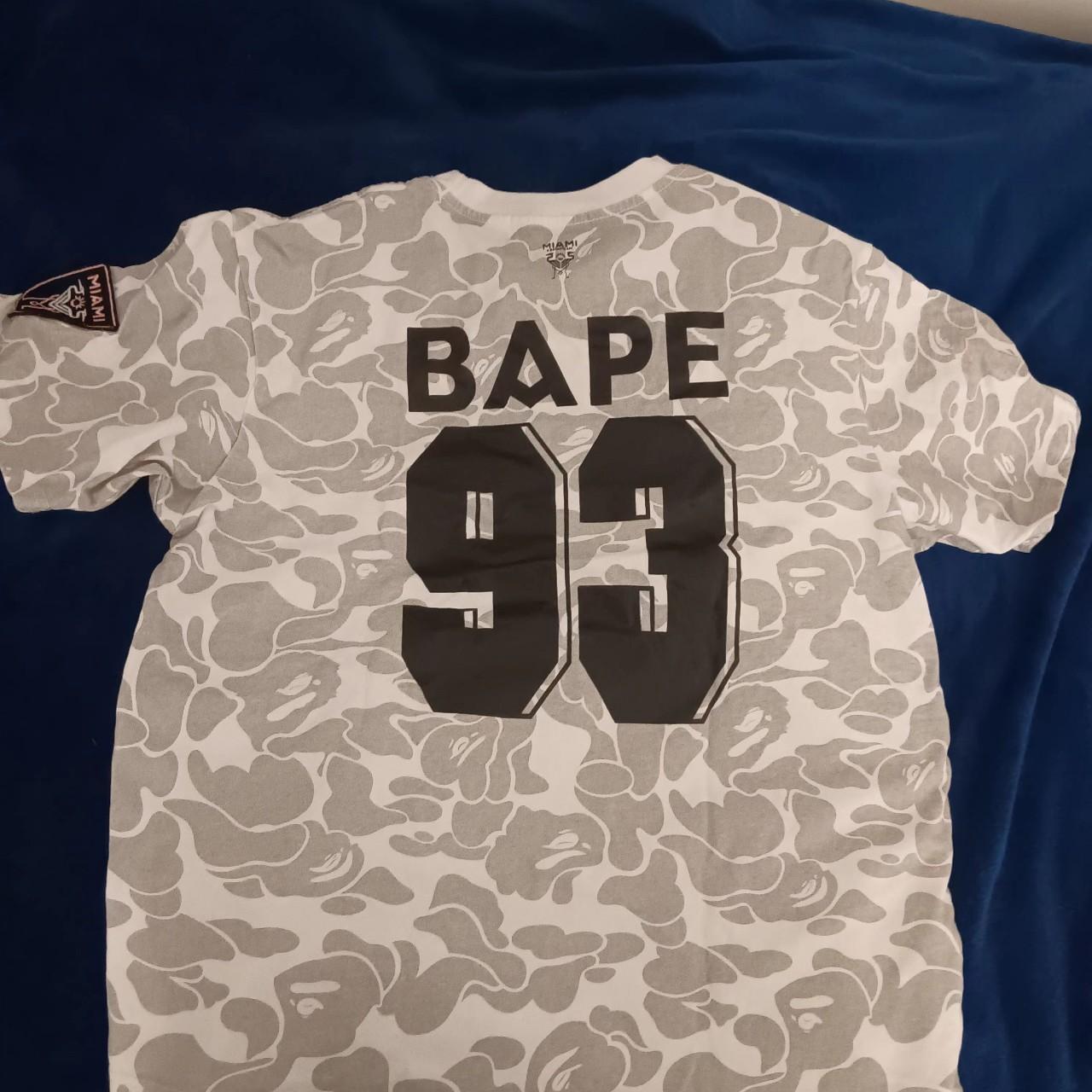 Inter miami bape shirt slight stitching error from... - Depop