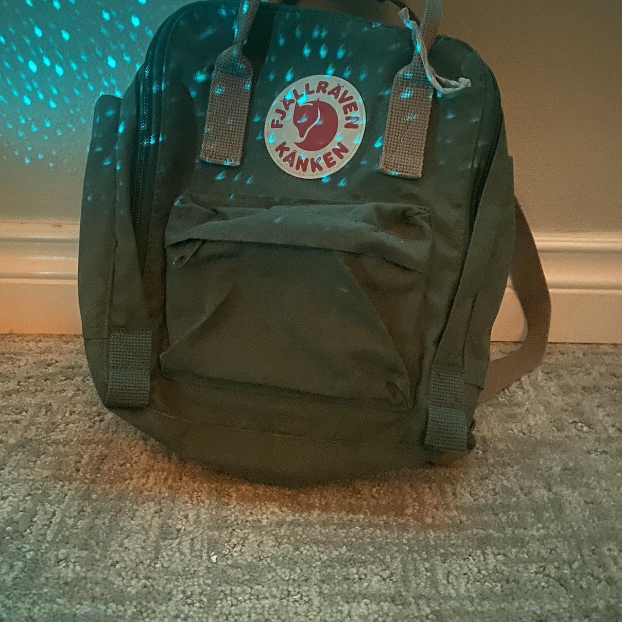 Mini sage green Fjall Raven backpack ! used once ! - Depop