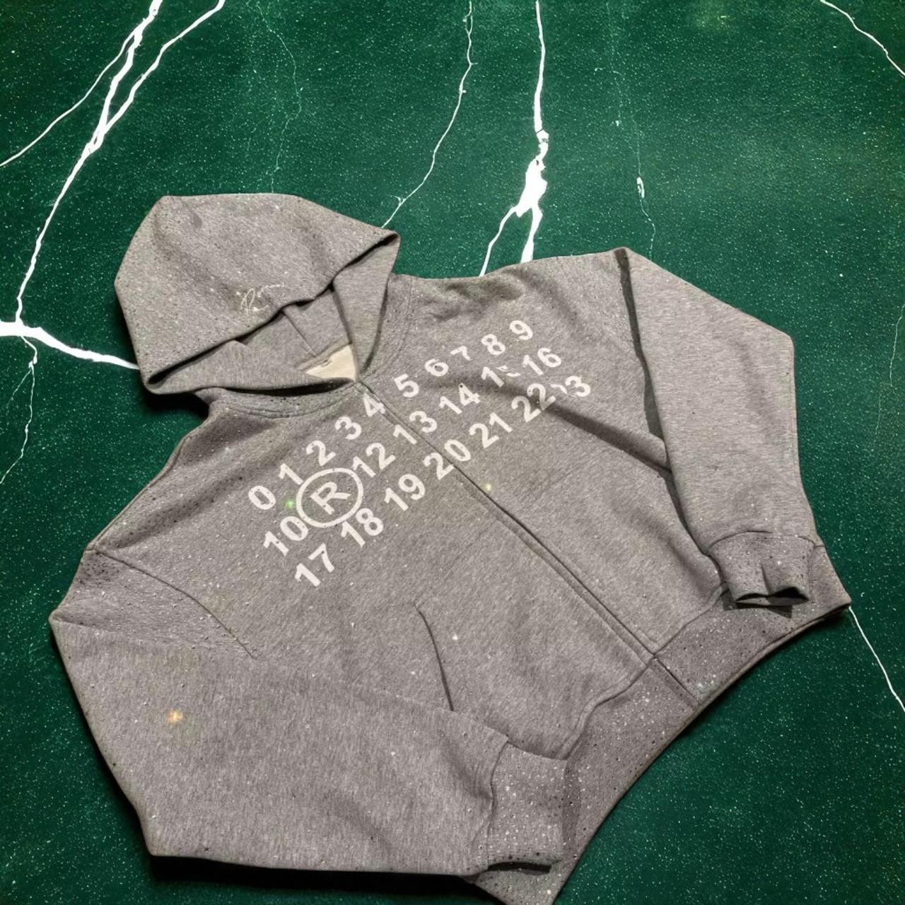 Grey Cropped Number Zip Up. Modern y2k grey cropped... | Depop