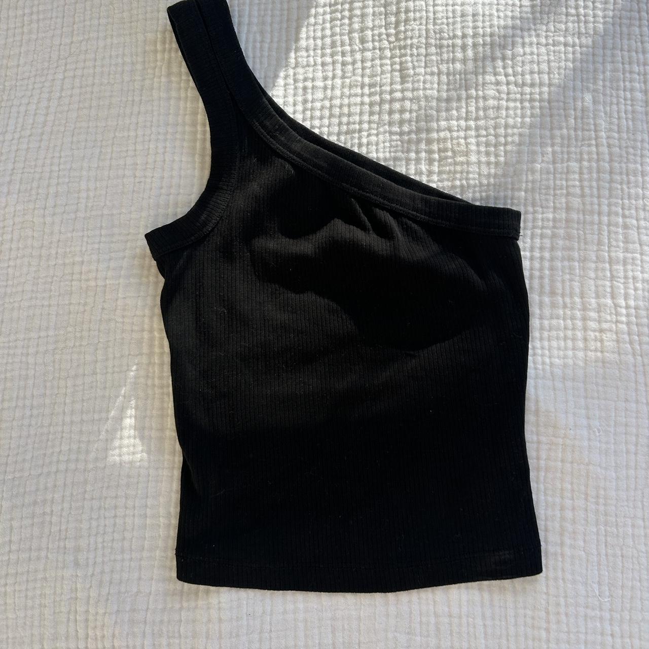 Glassons one shoulder black tank top, size XS🖤 - Depop