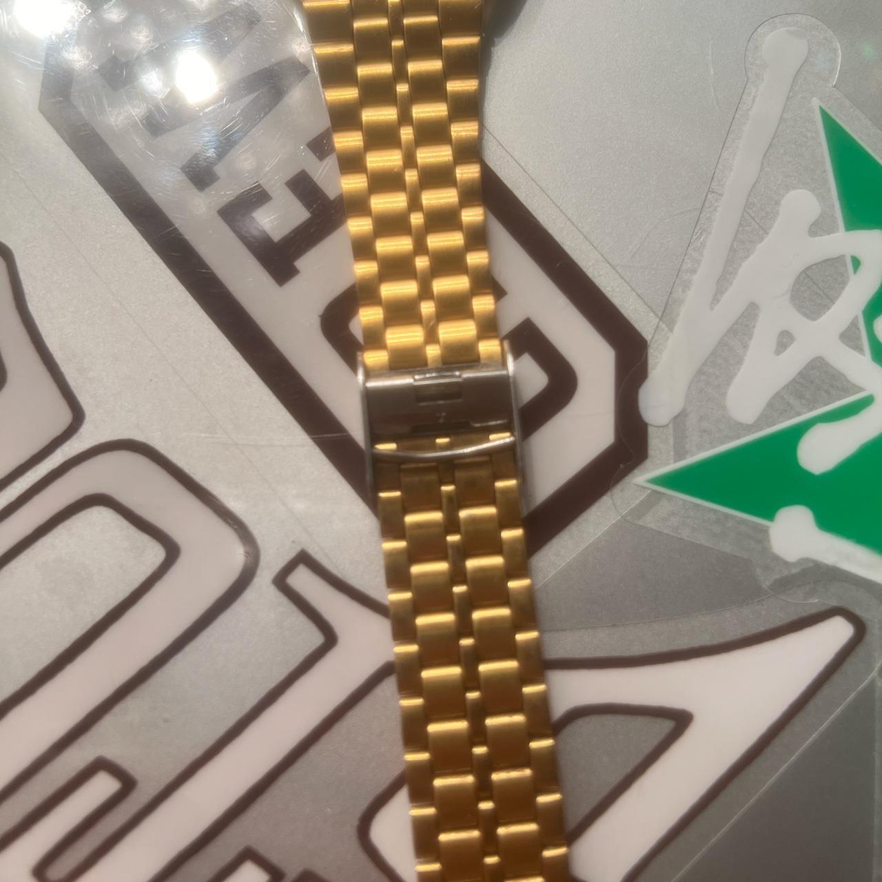 gold casio watch clasp slightly broken, opens... - Depop