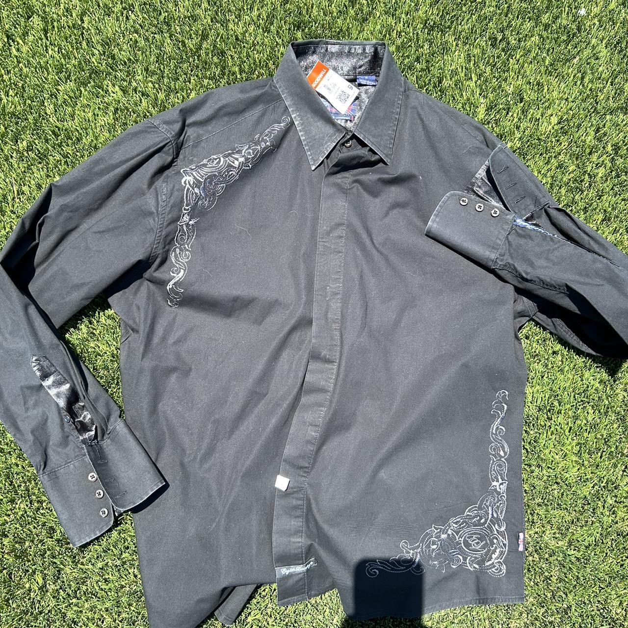 Y2k button up #grunge #y2k #affliction #mmaelite - Depop