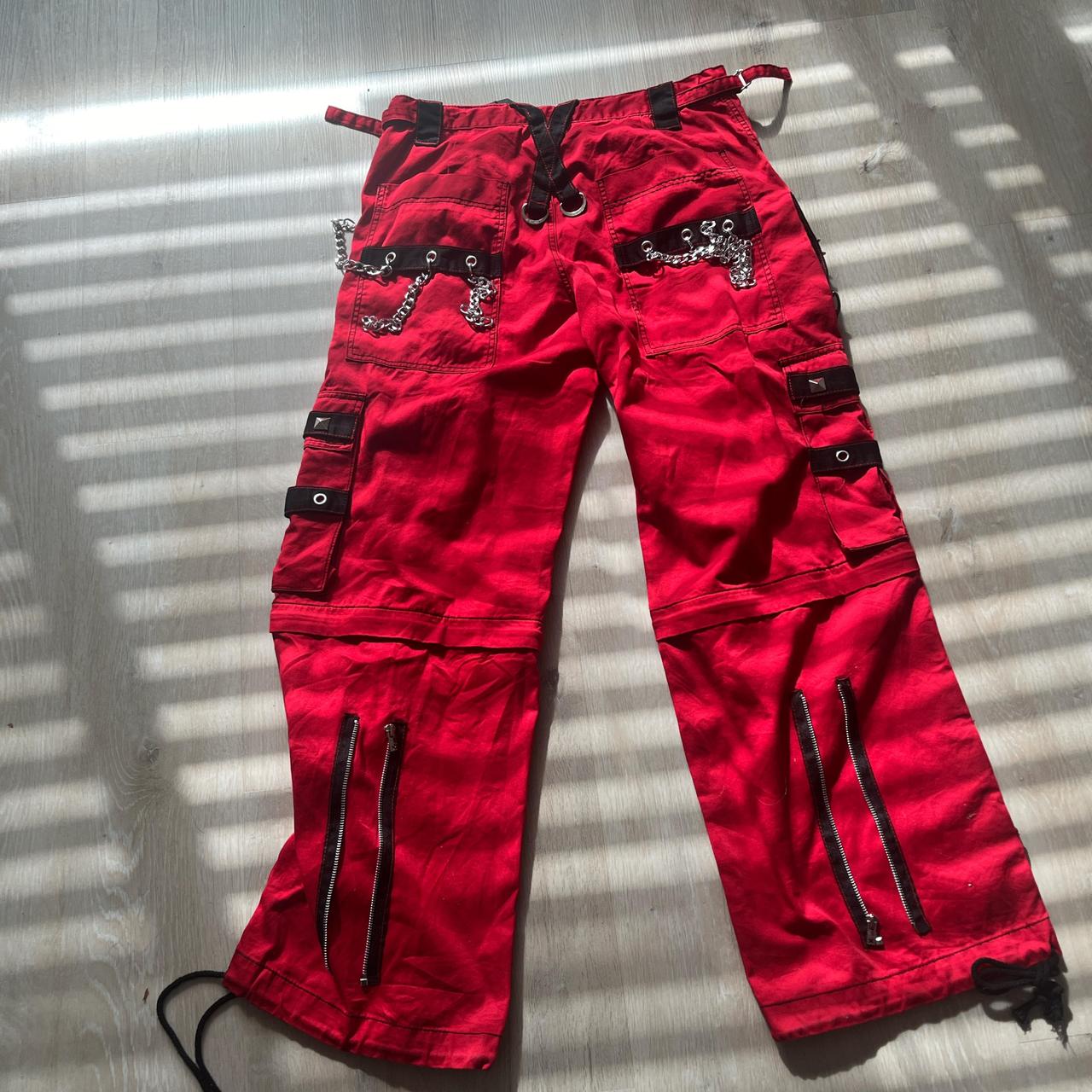 tripp pants super sick chains and studs got skulls... - Depop