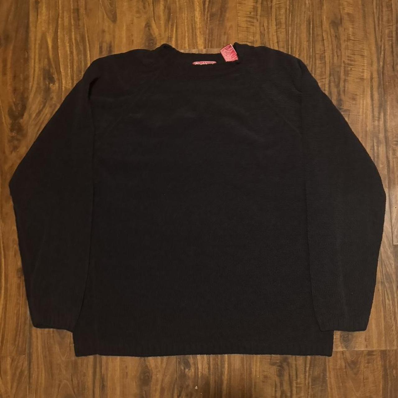 Vintage Black Knitted Sweater Nice Basic... - Depop