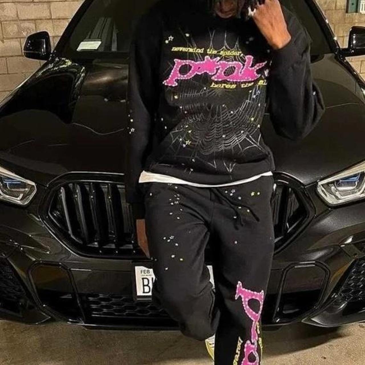 NEW Spider Worldwide × Young Thug Sp5der Black Pink... - Depop