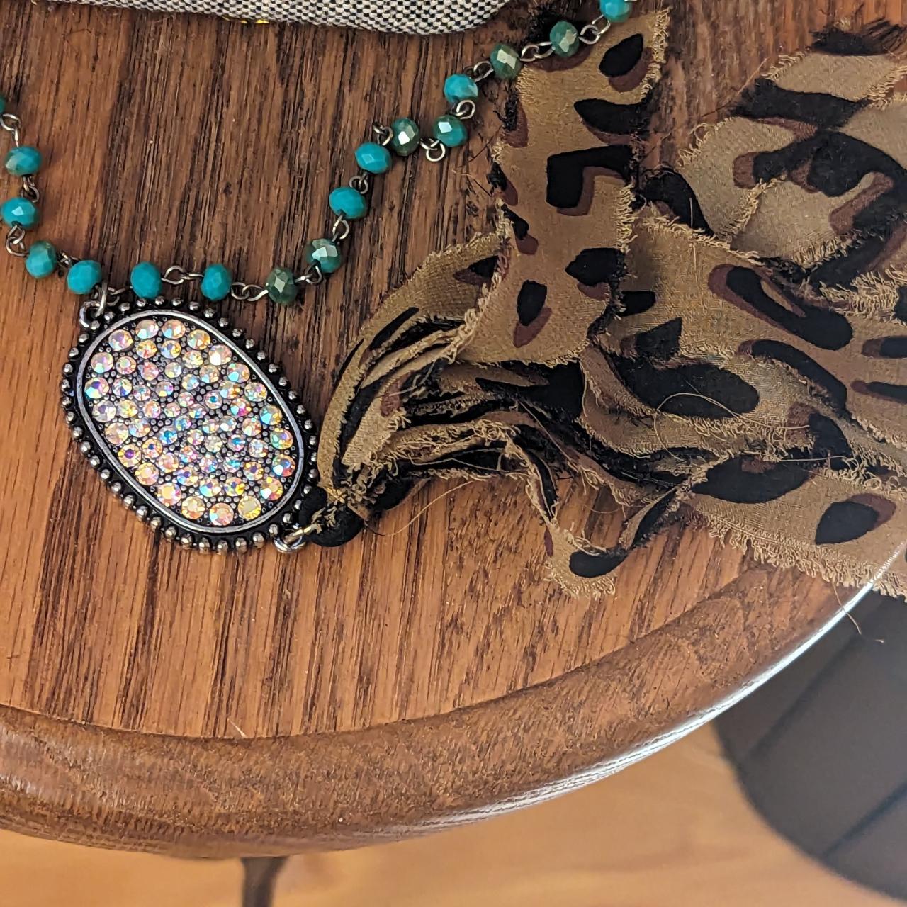 Plunder design fashion necklace has a cloth like... - Depop