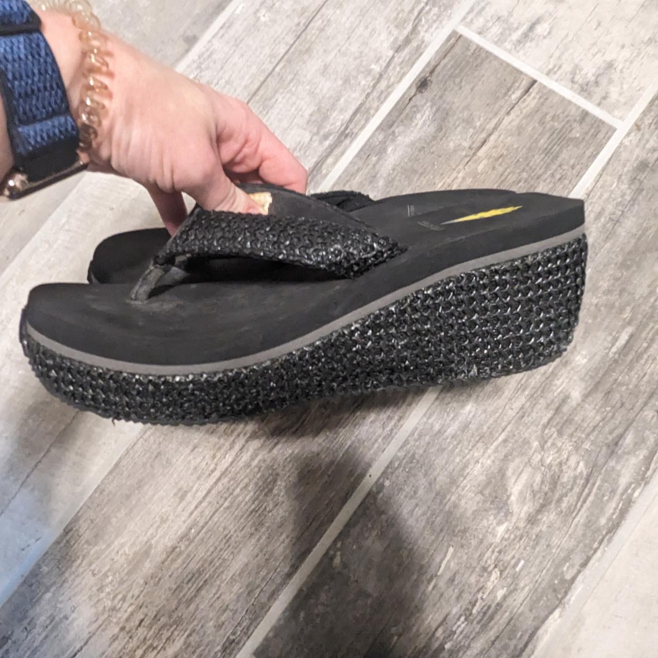 Womens black Volatile platform sandals, in like new... - Depop