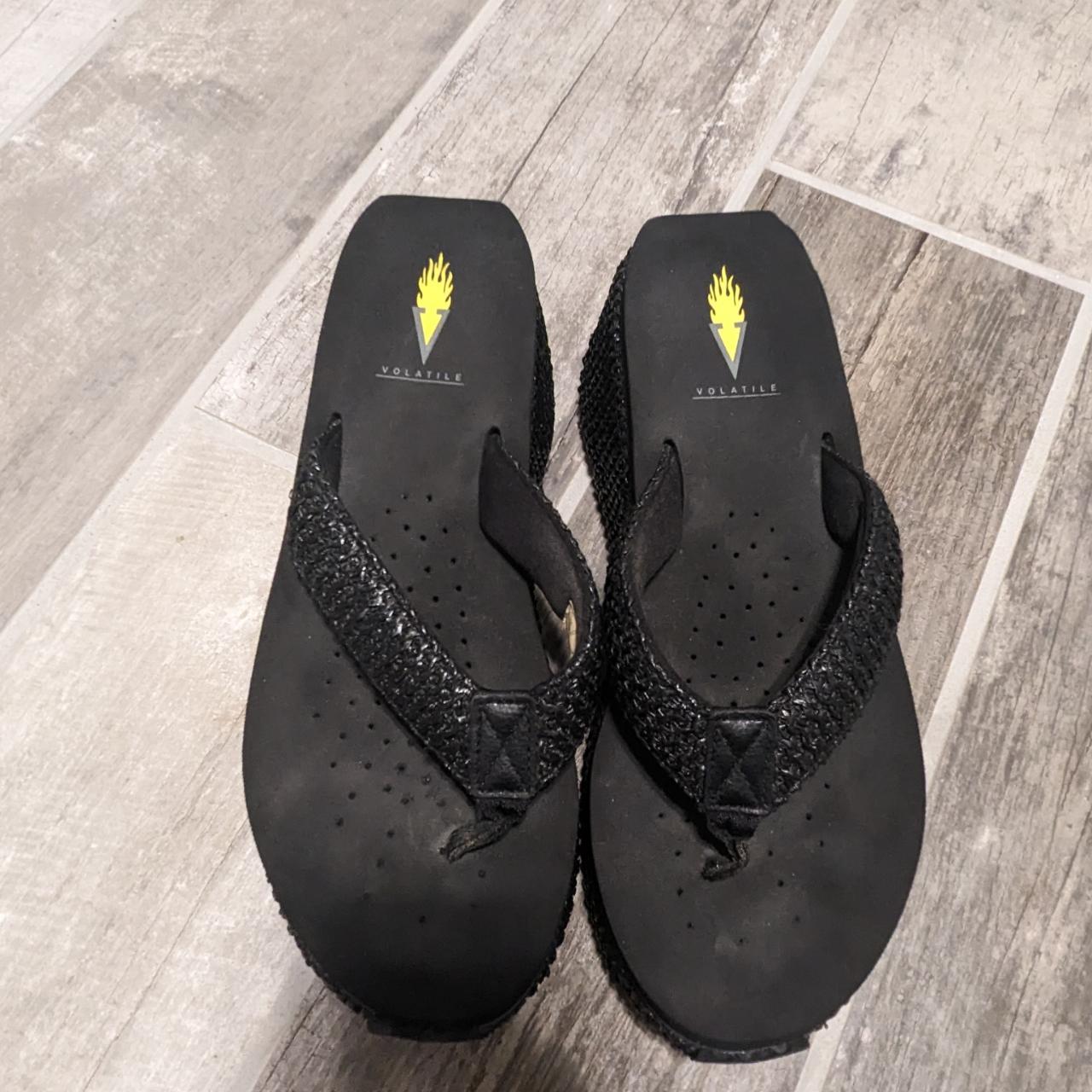 Womens black Volatile platform sandals, in like new... - Depop