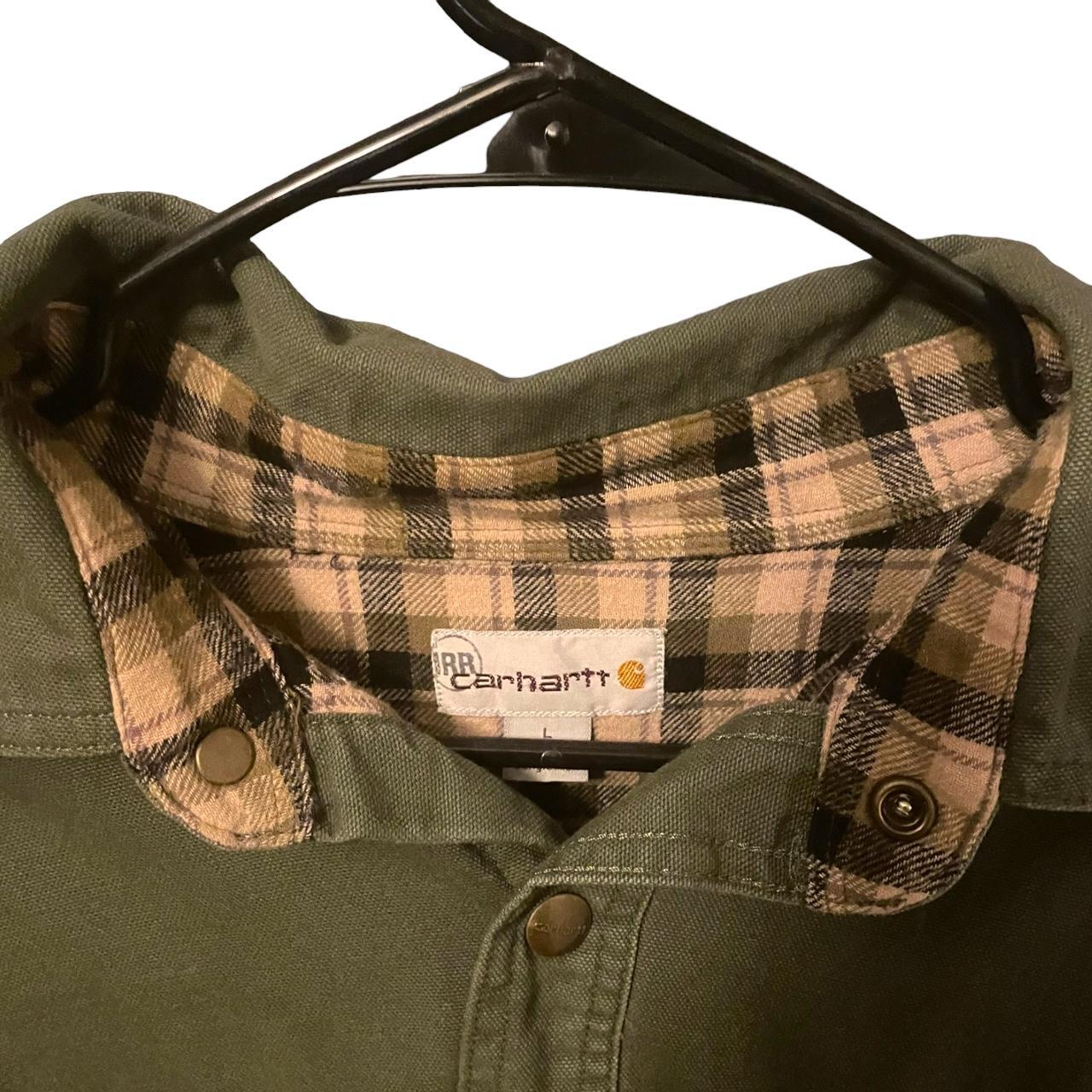 Carhartt jacket with checkered inside... - Depop