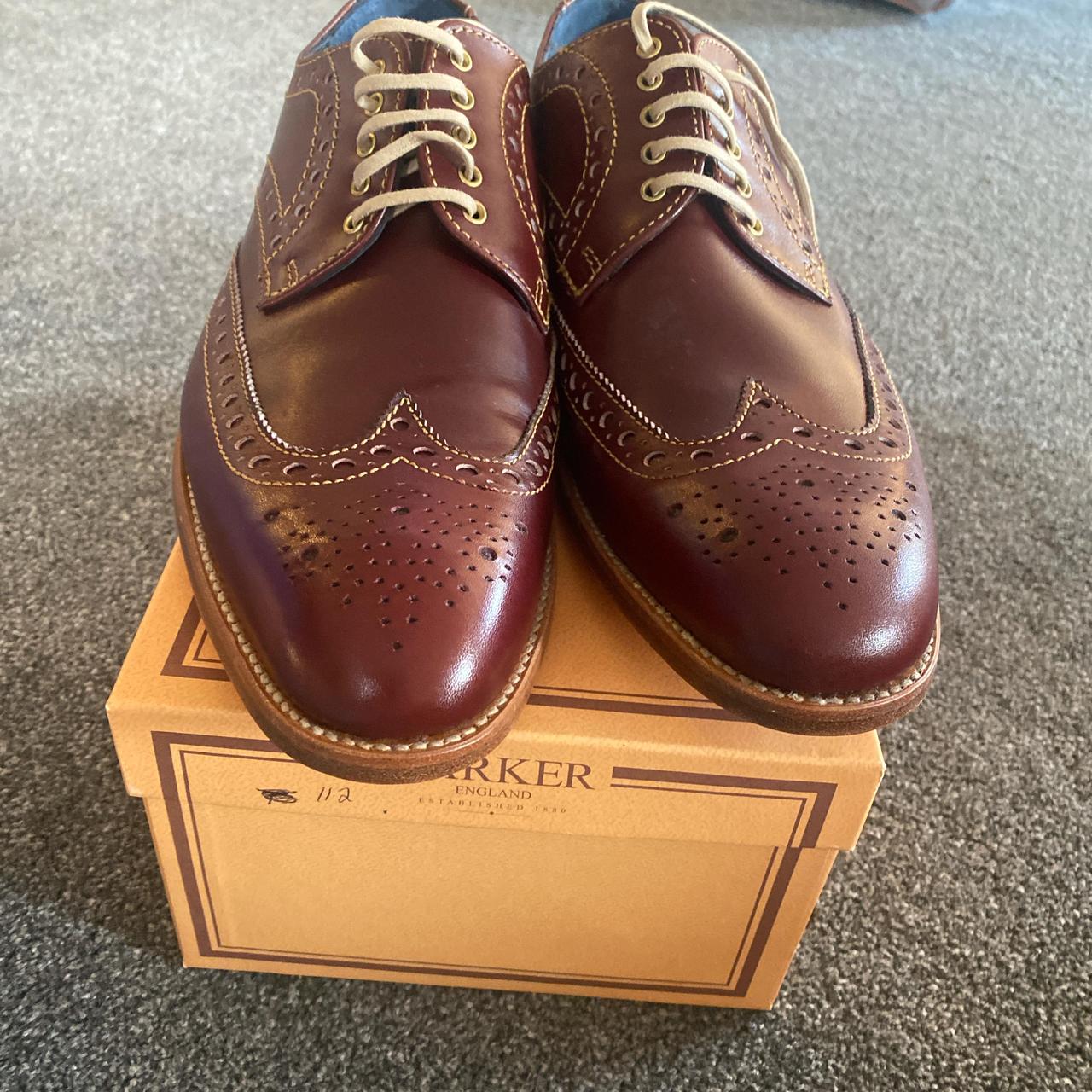 Barker brogue lace up leather men’s shoe, size 8.5,... - Depop