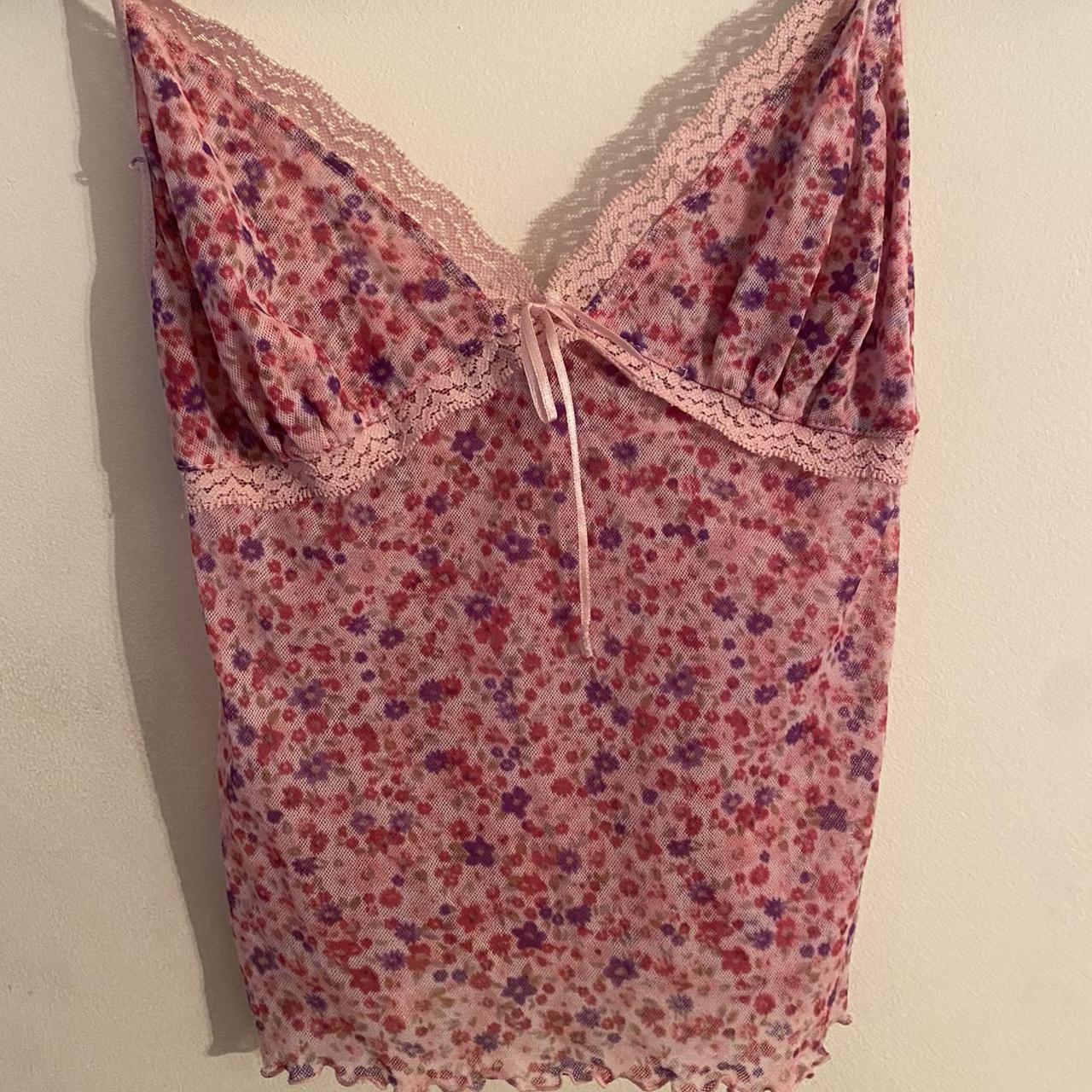 pink tank (xs) - Depop
